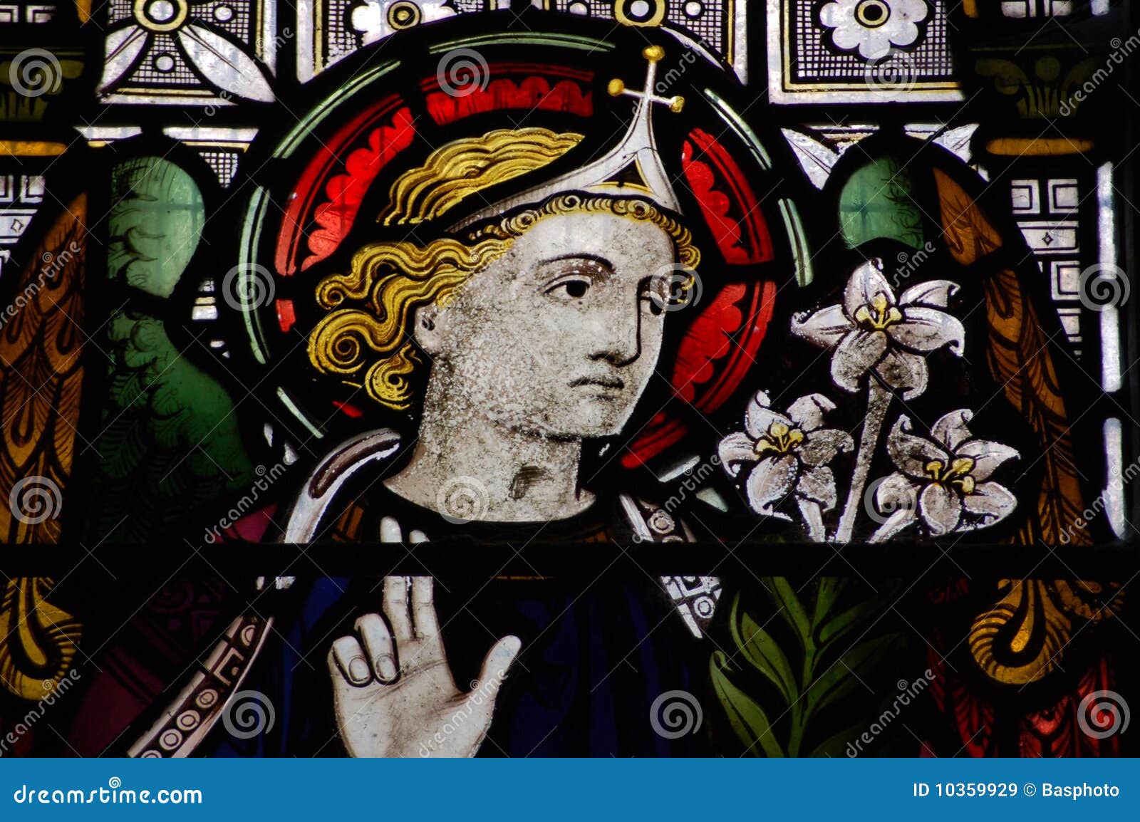 Engel Gabriel stock afbeelding. Image of gabriel, lelie - 10359929