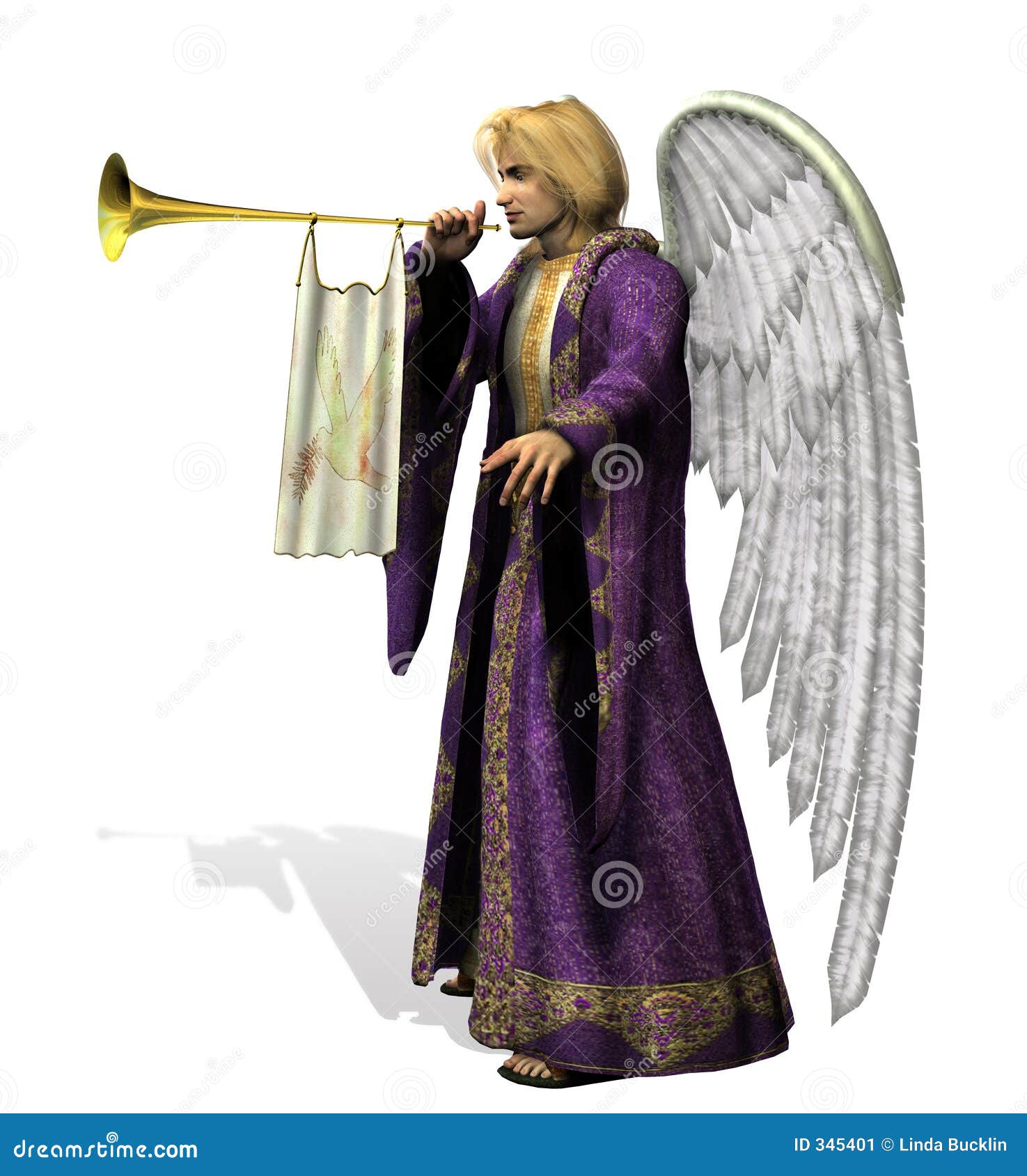 Engel Gabriel - Enthält Ausschnittspfad Stock Abbildung - Illustration ...