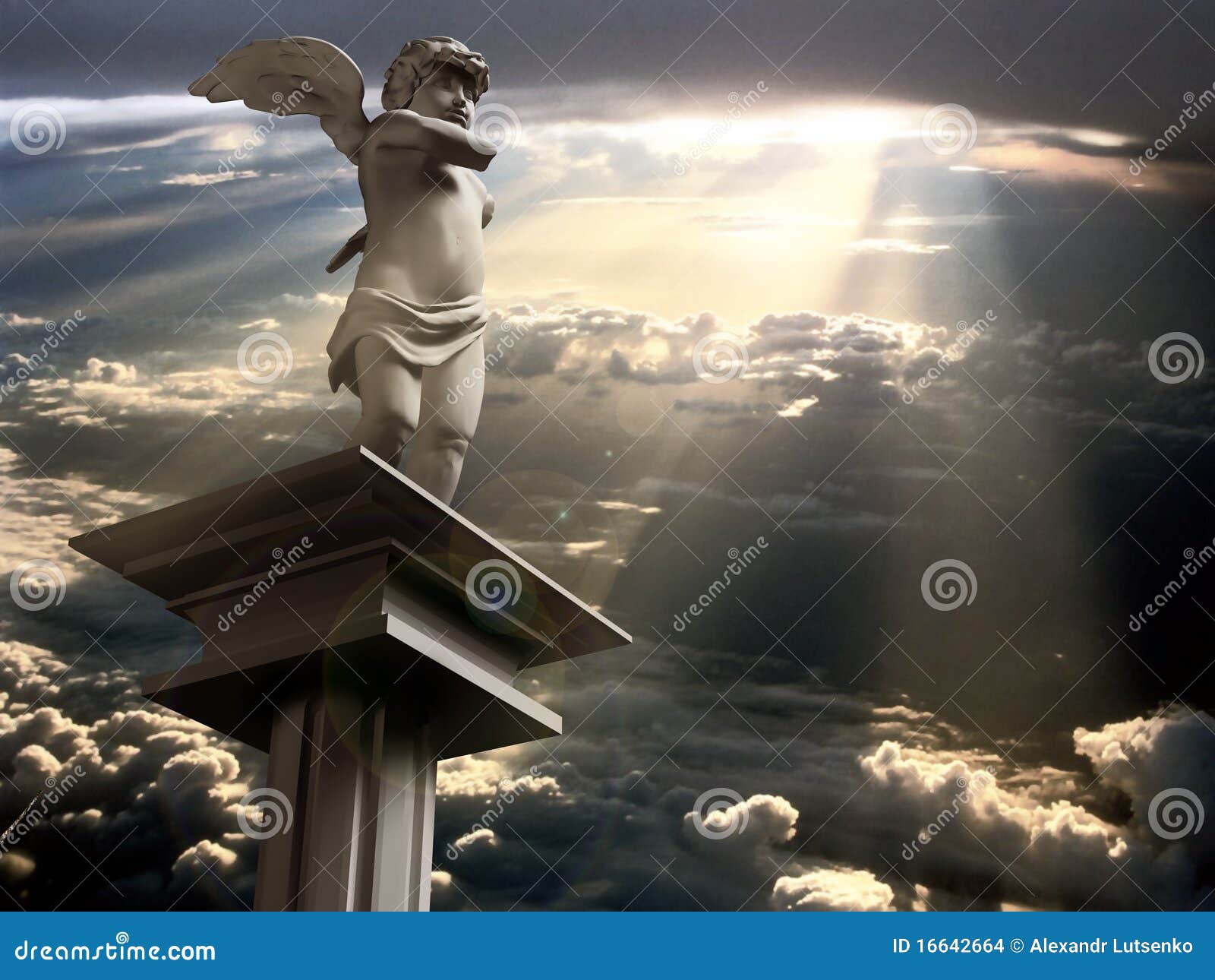 Engel of love stock illustration. Illustration of gotich - 16642664