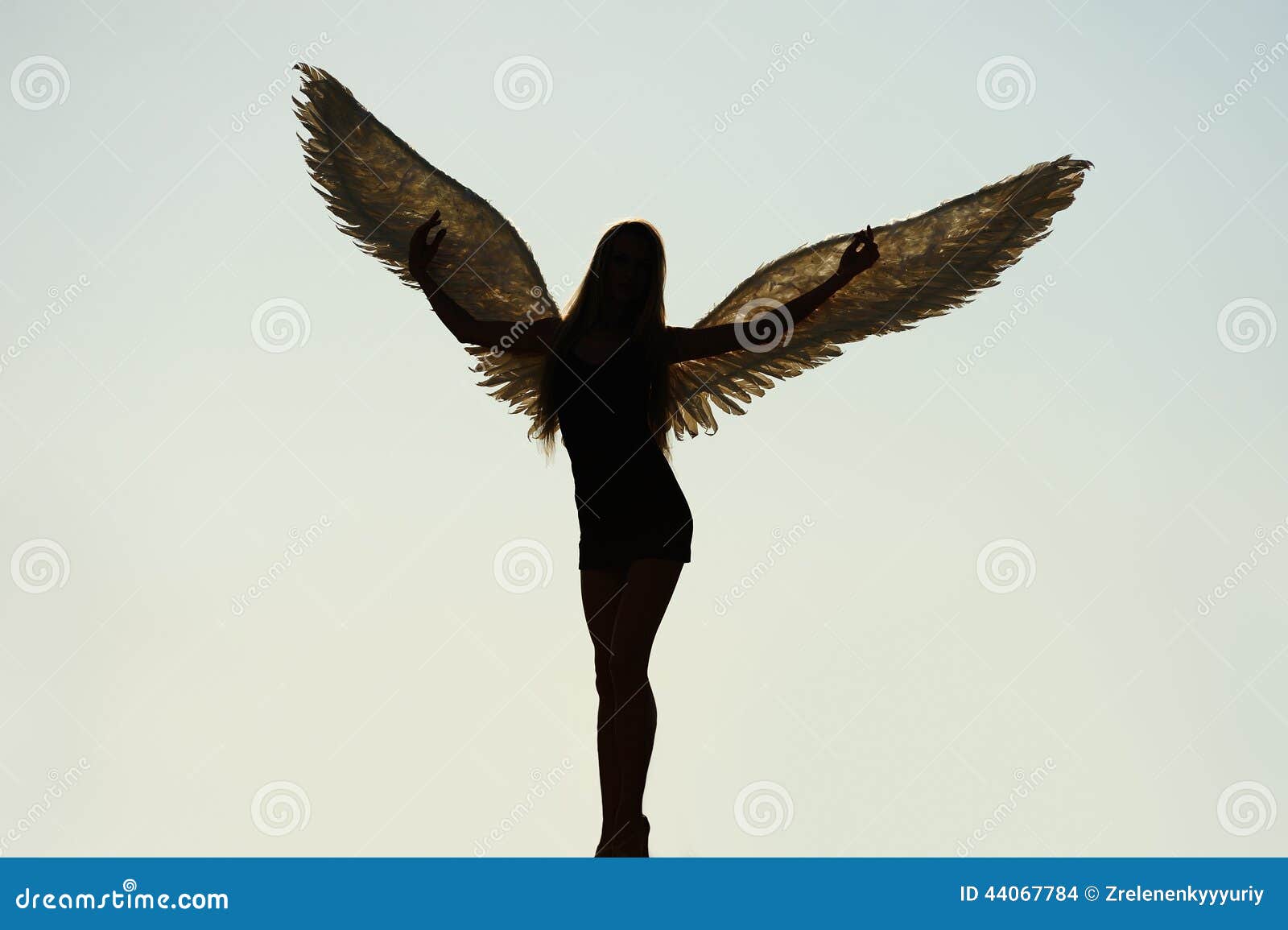 Engel Met Vleugels in De Hemel Stock Foto - Image of vlieg, schitterend ...