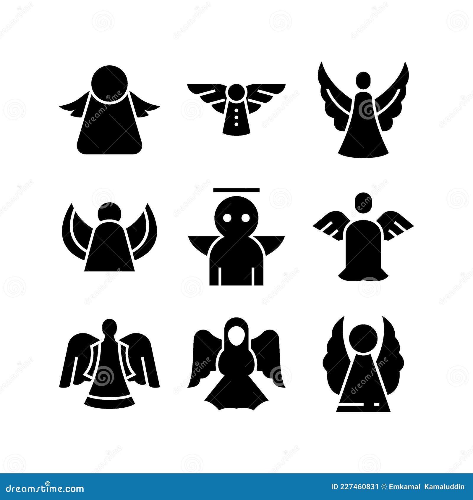 Engel-Symbol Oder Logo-Symbol Vektor Abbildung - Illustration von feier ...