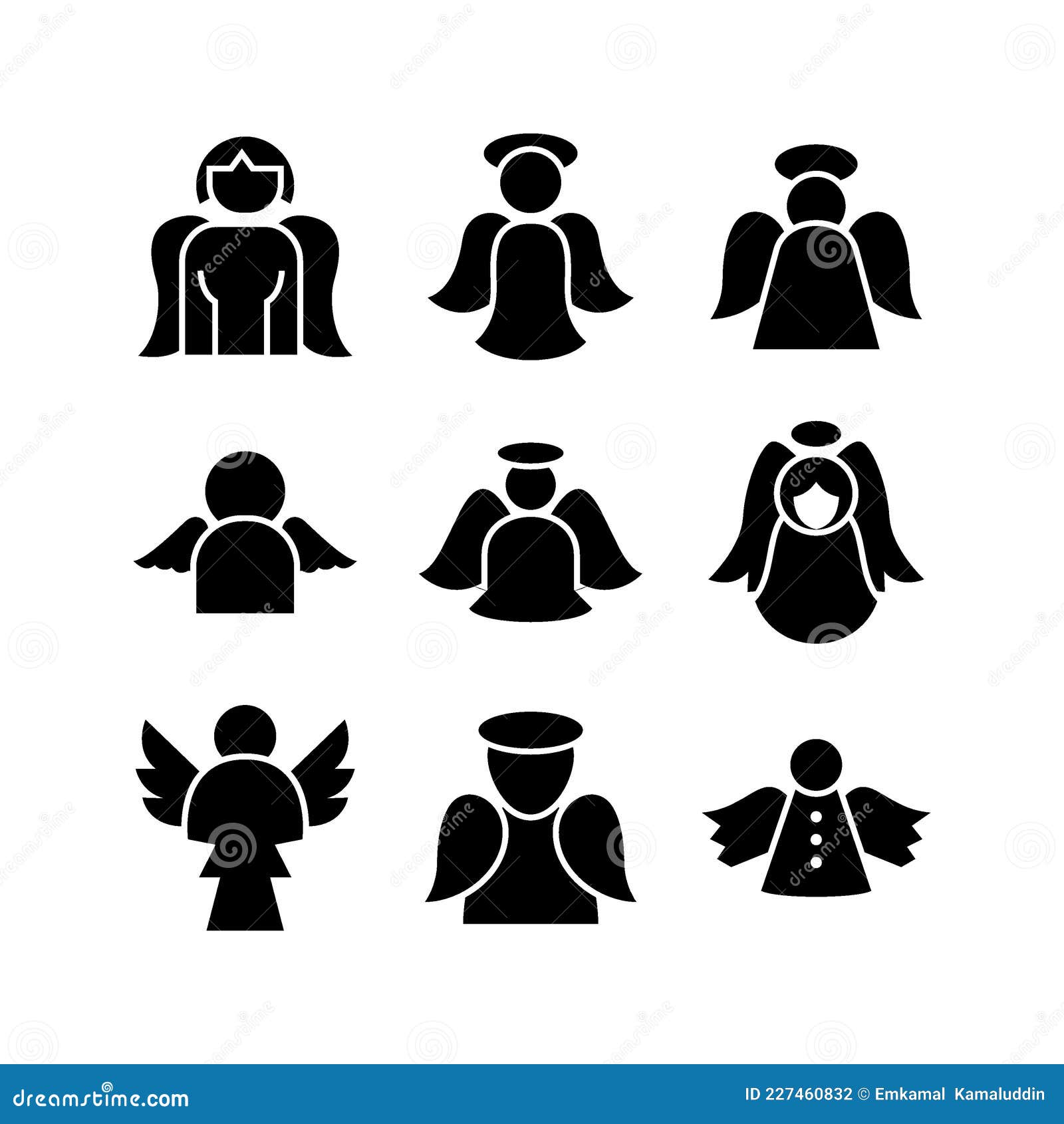 Engel-Symbol Oder Logo-Symbol Vektor Abbildung - Illustration von ...