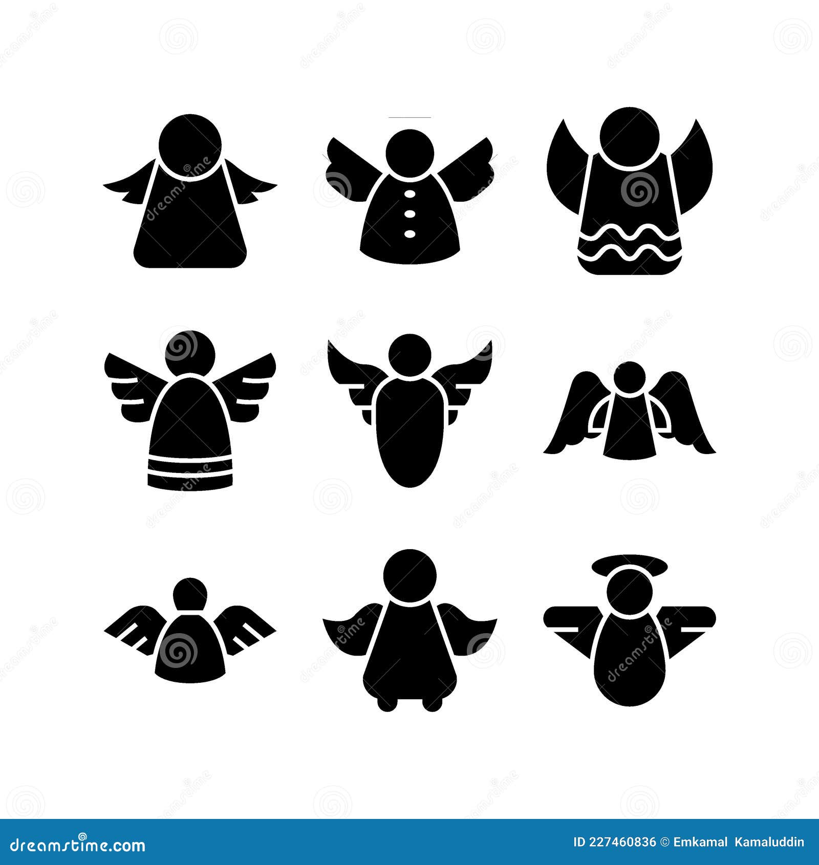 Engel-Symbol Oder Logo-Symbol Vektor Abbildung - Illustration von ...