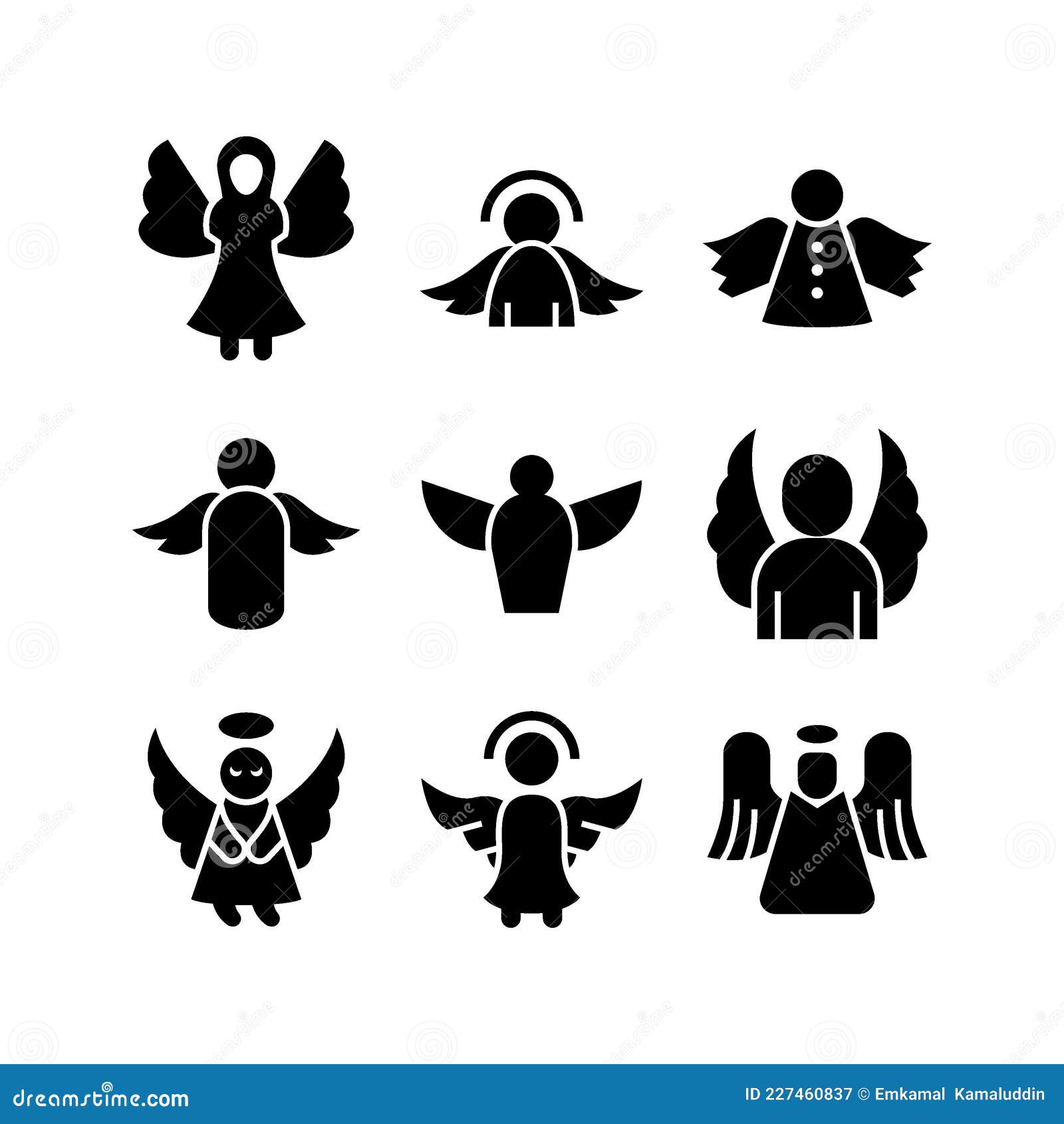 Engel-Symbol Oder Logo-Symbol Vektor Abbildung - Illustration von ...