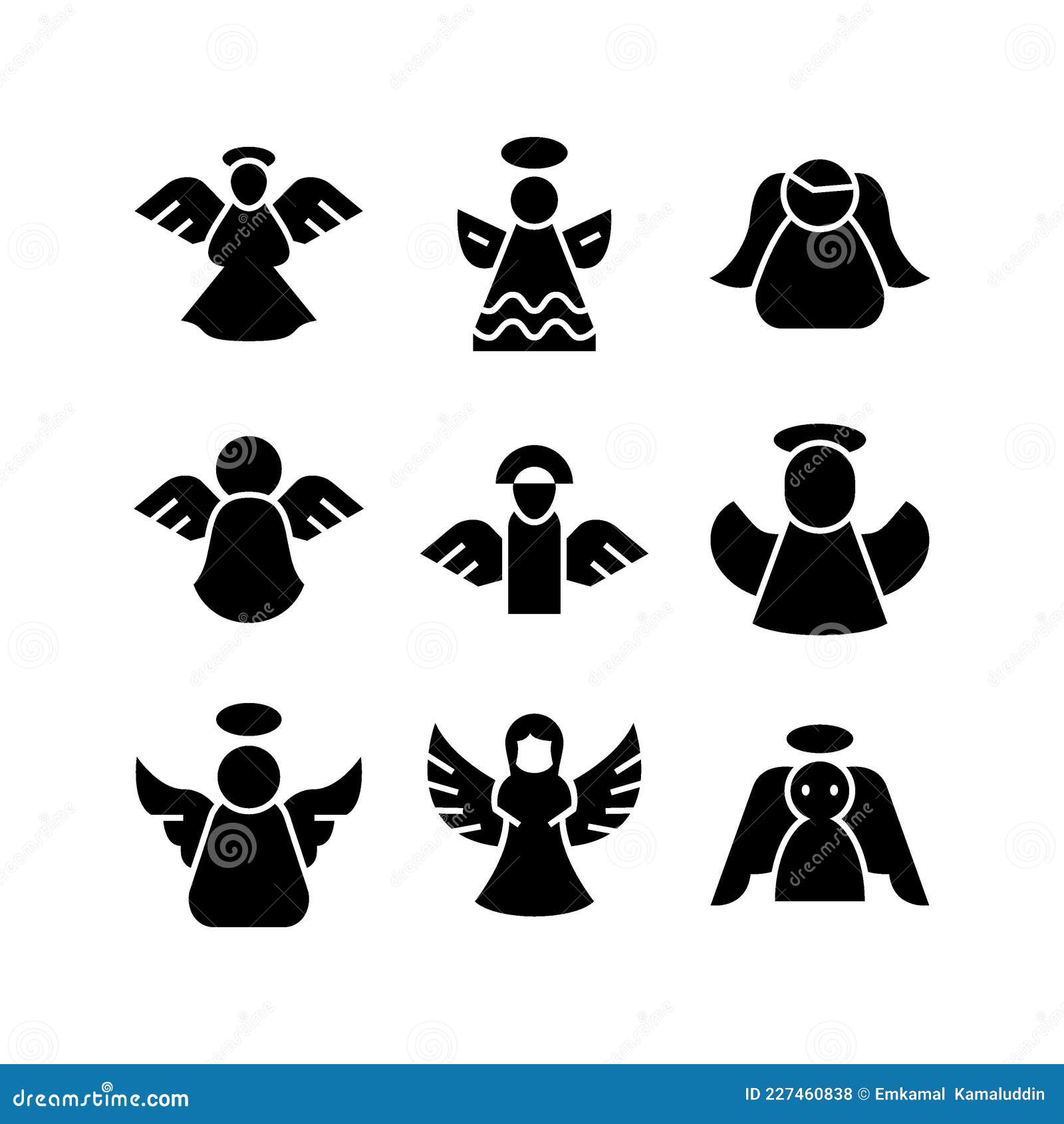 Engel-Symbol Oder Logo-Symbol Vektor Abbildung - Illustration von ...