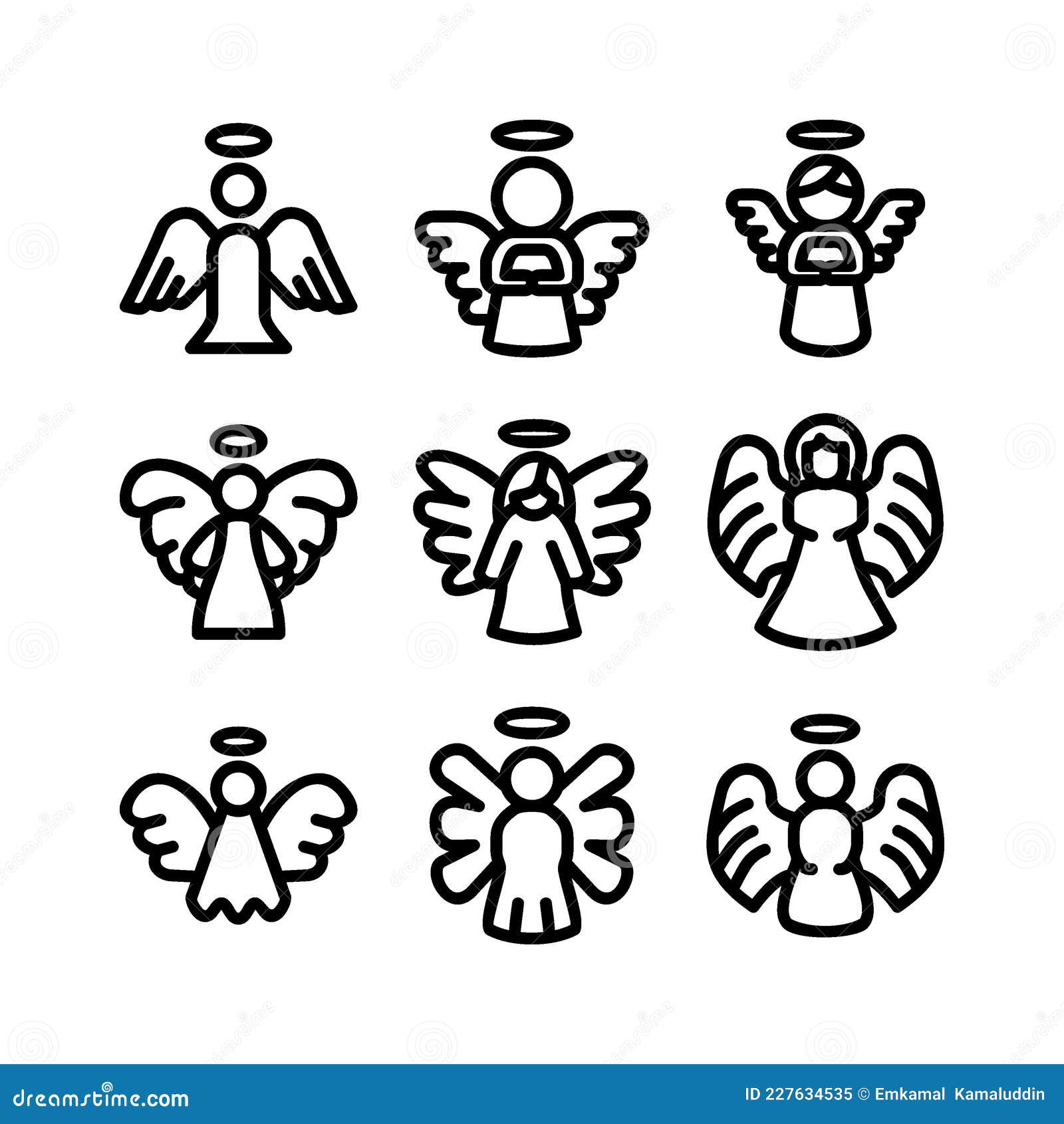 Engel-Symbol Oder Logo-Symbol Vektor Abbildung - Illustration von buch ...