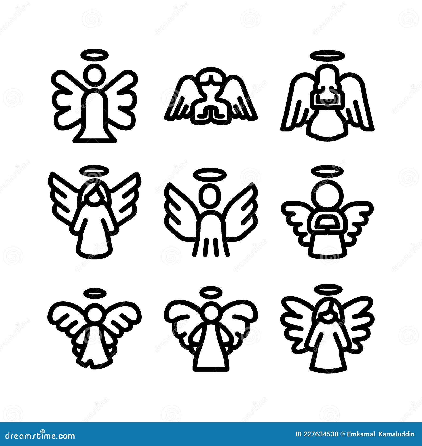 Engel-Symbol Oder Logo-Symbol Vektor Abbildung - Illustration von ...