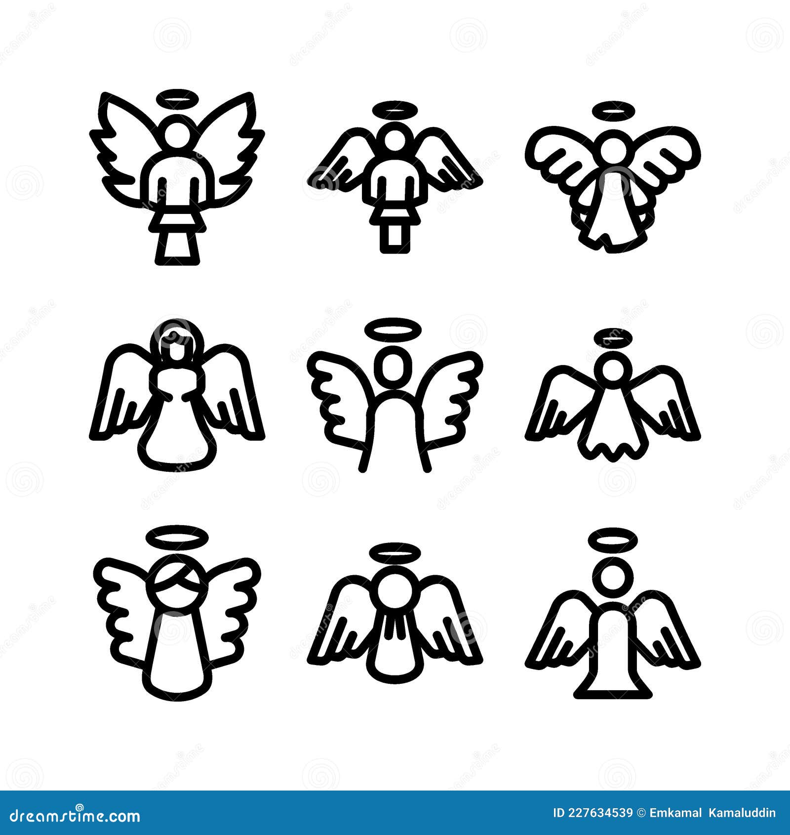 Engel-Symbol Oder Logo-Symbol Vektor Abbildung - Illustration von ...