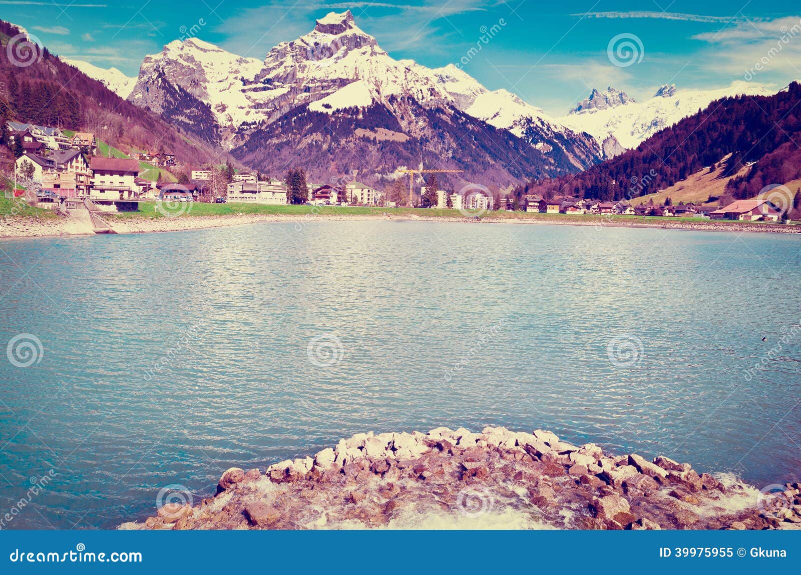Engelberg stock image. Image of crane, hotel, architecture - 39975955