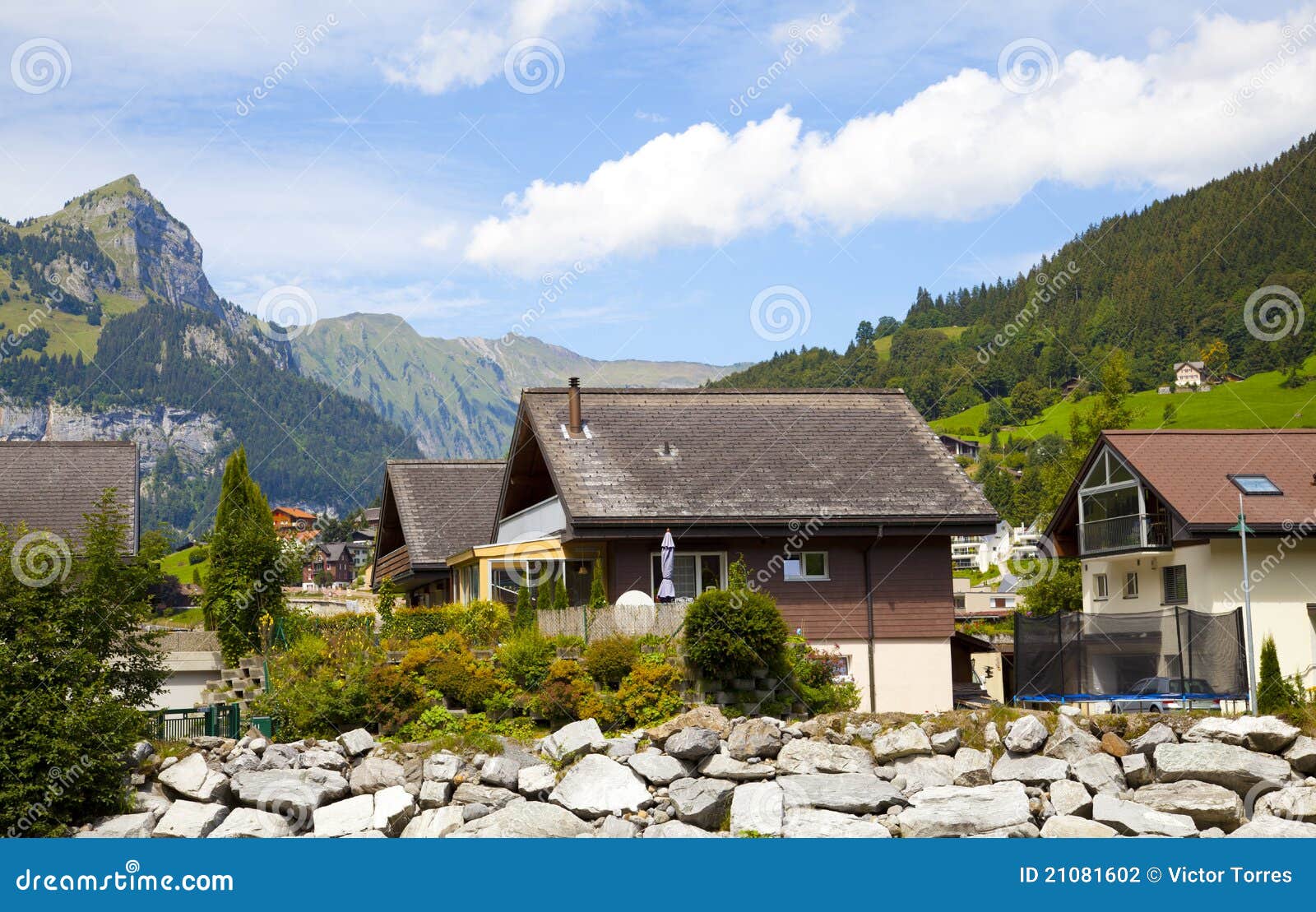 Engelberg Village in the Alps Stock Photo - Image of resort, landscape ...