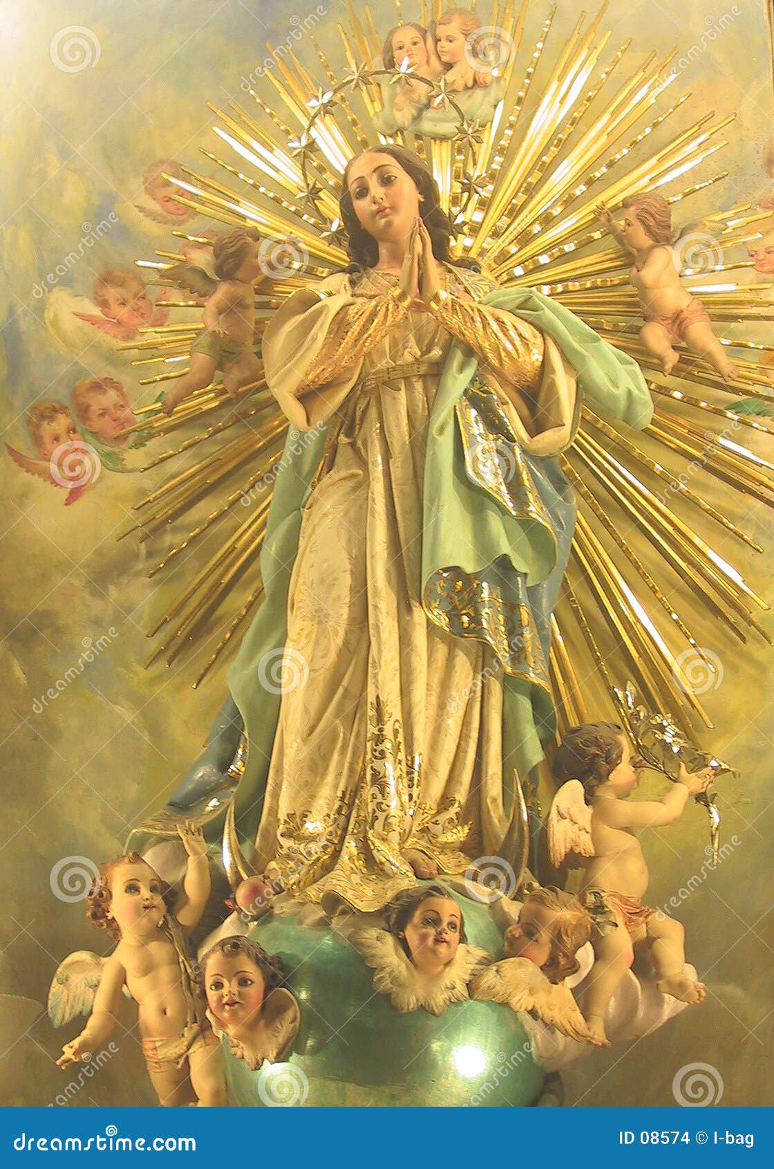 Engelen stock foto. Image of christen, glimlach, schilderij - 8574