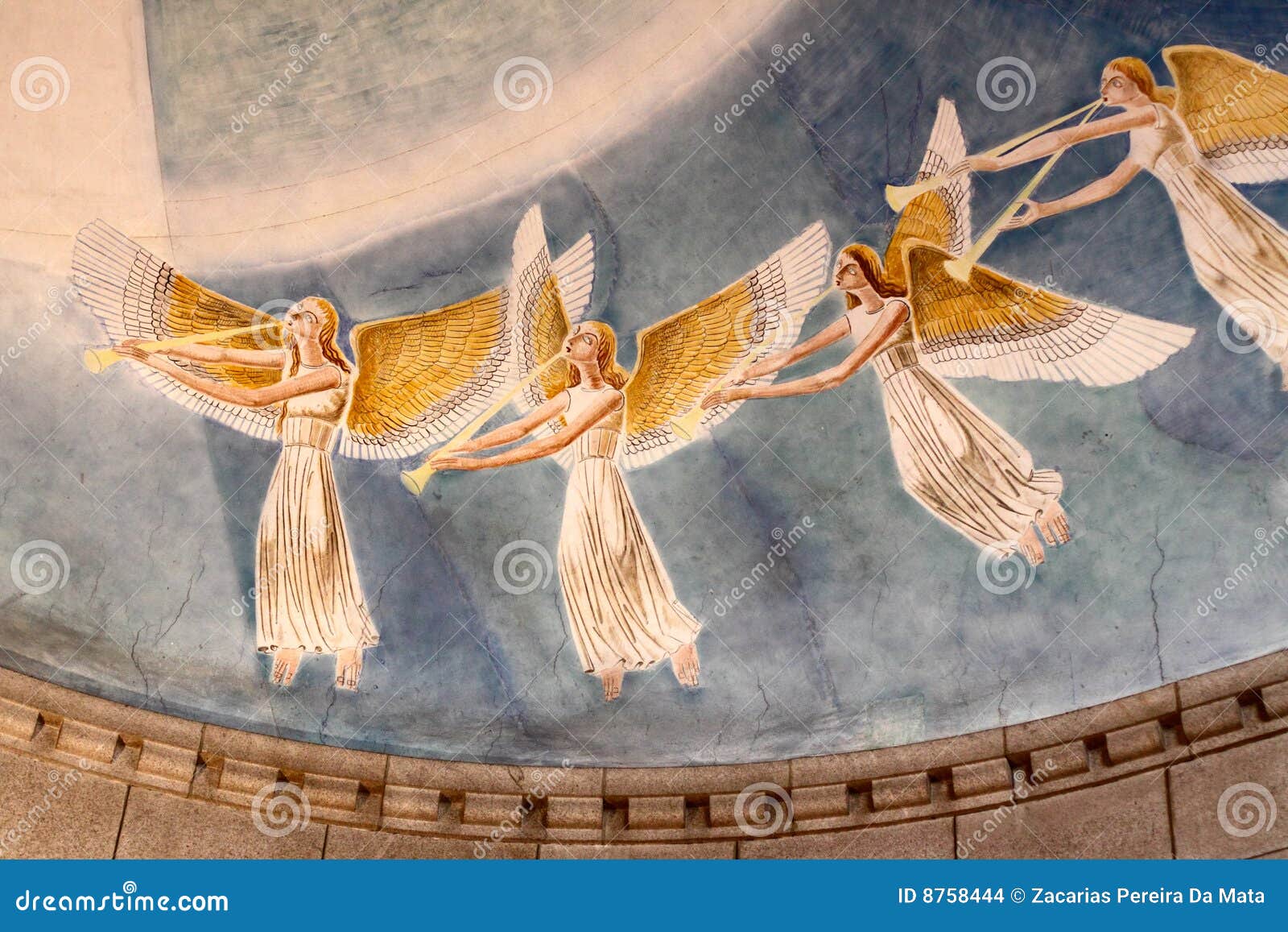 Engelen stock foto. Image of schilderij, christendom, architectuur ...