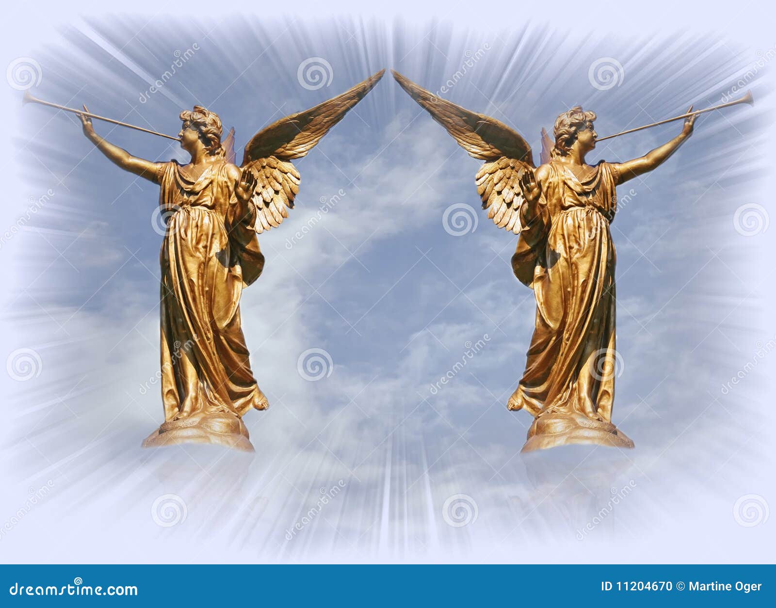 Engelen Van God Uit De Hemel Hemelvaart Van Christus Deze Scène Toont