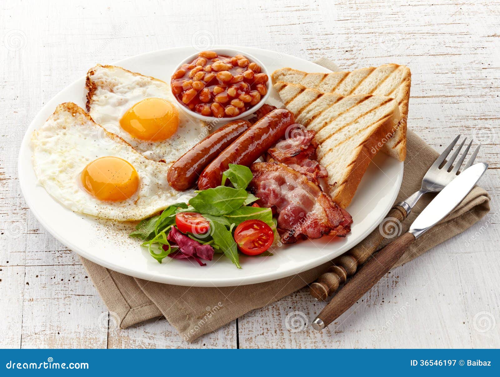 Engels ontbijt stock afbeelding. Image of varkensvlees - 36546197