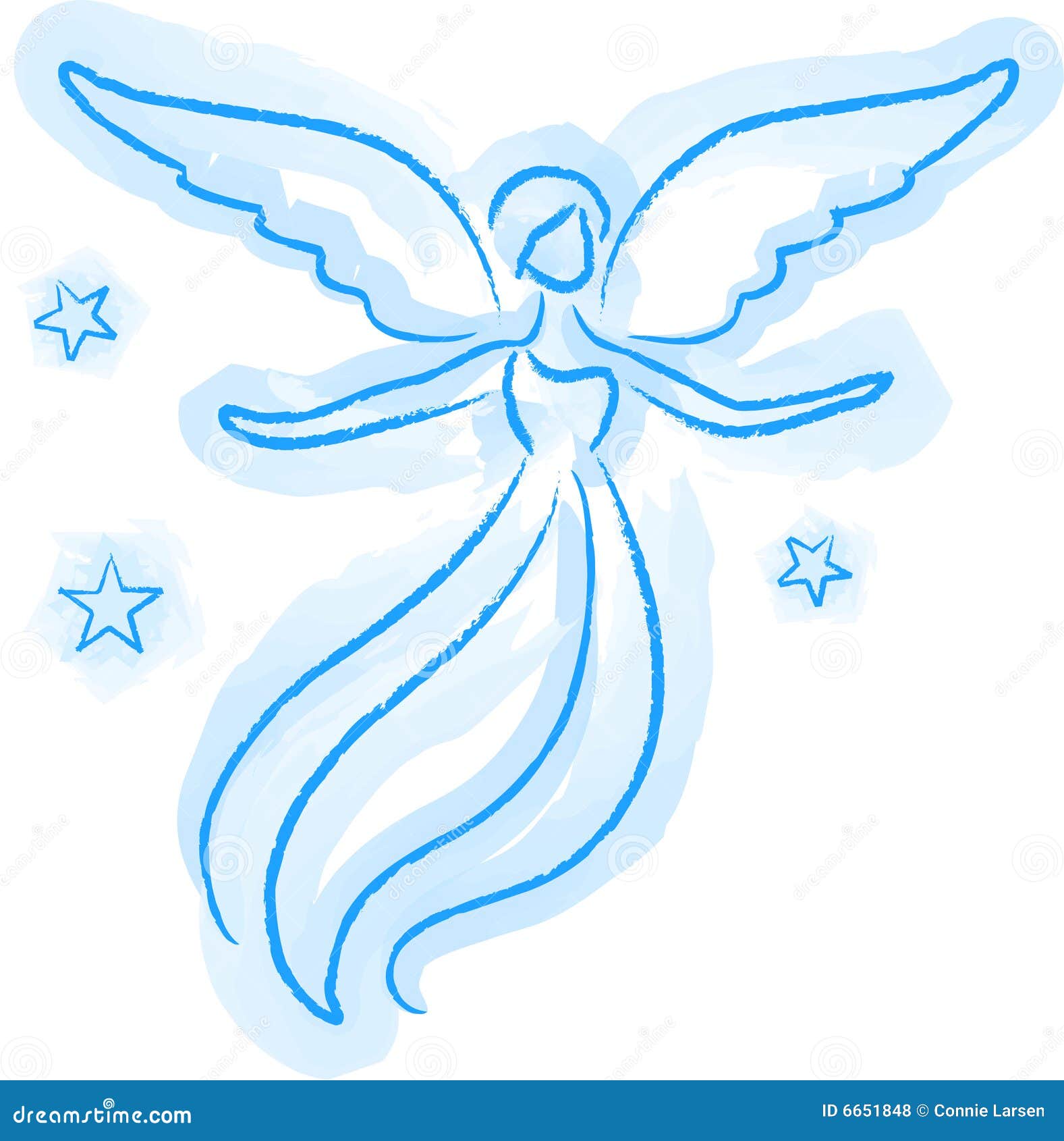 Engels-Skizze stock abbildung. Illustration von flügel - 6651848