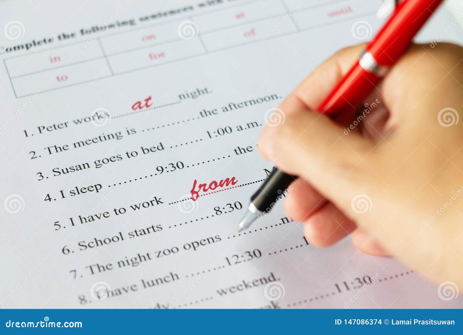 Engelse Test Aangaande Lijst Stock Foto - Image of examen, woordenschat ...