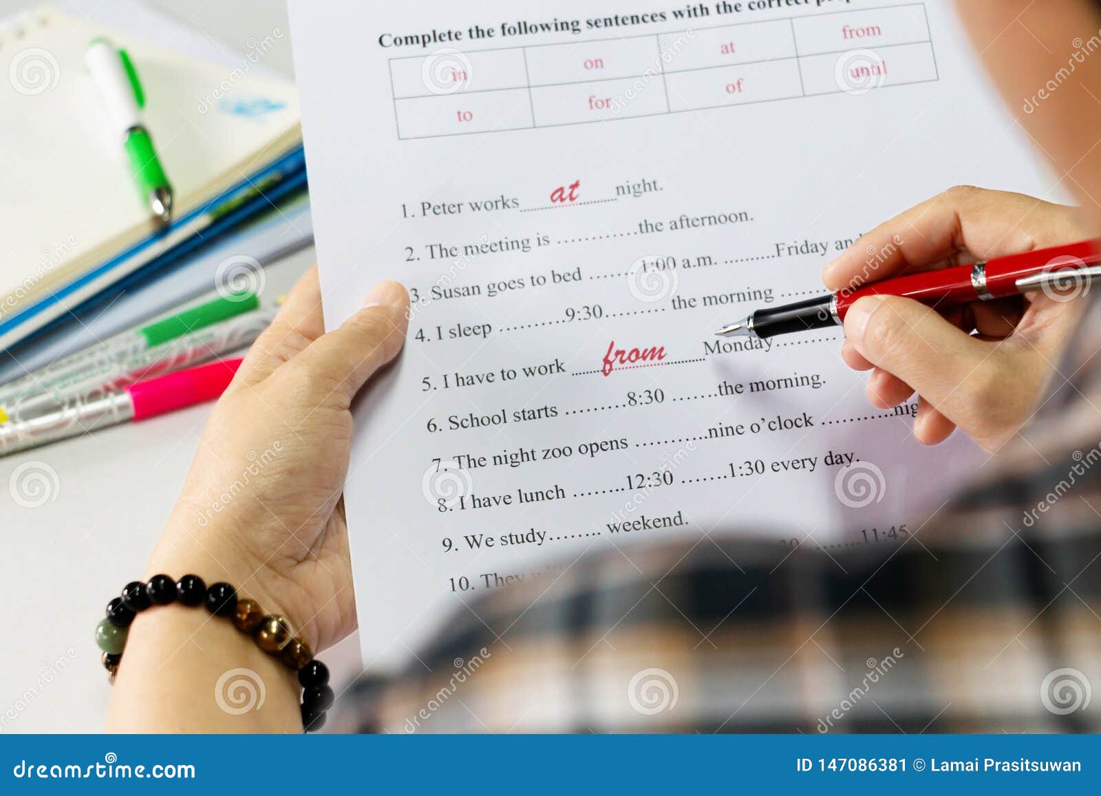 Engelse Test Aangaande Lijst Stock Afbeelding - Image of engels ...