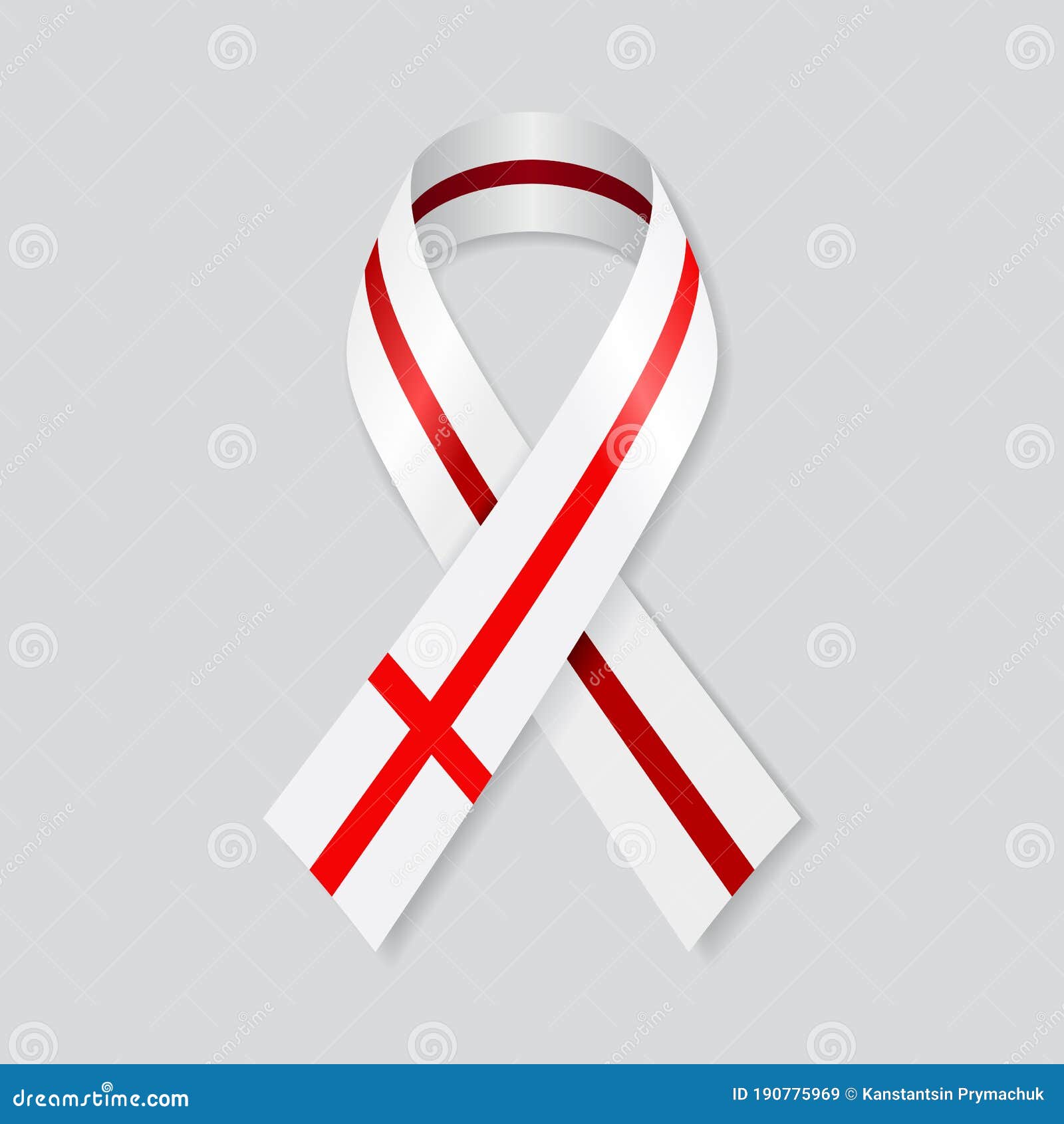 Engelse Vlag Stripe Lint Op Witte Achtergrond. Vectorillustratie ...