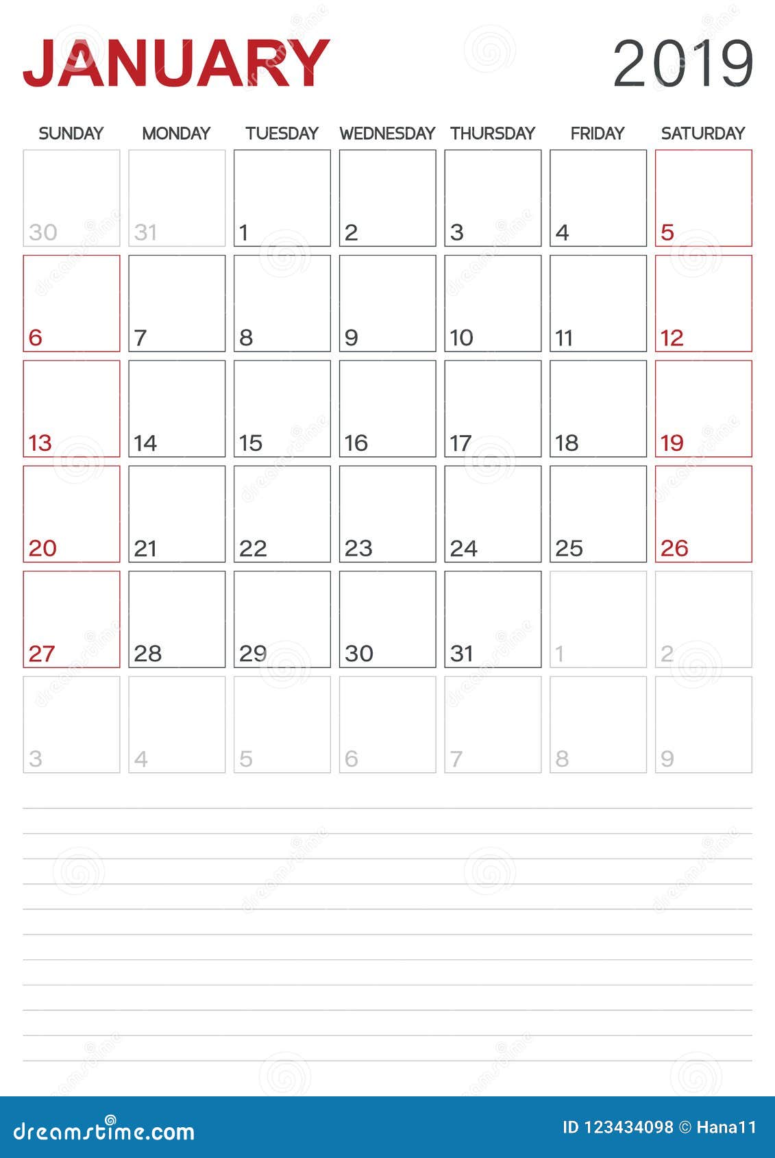Engelsk Kalender - Januari 2019 Vektor Illustrationer - Illustration av ...