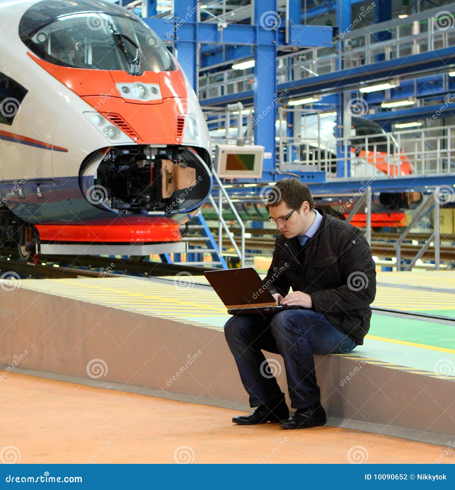 Engeneer making his work stock photo. Image of work, businessman - 10090652