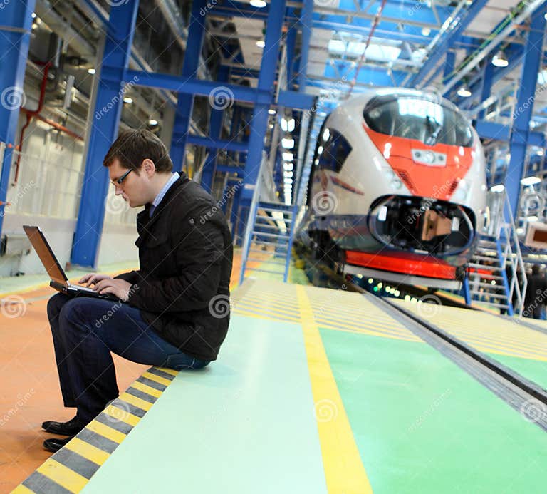 Engeneer making his work stock photo. Image of master - 10090666