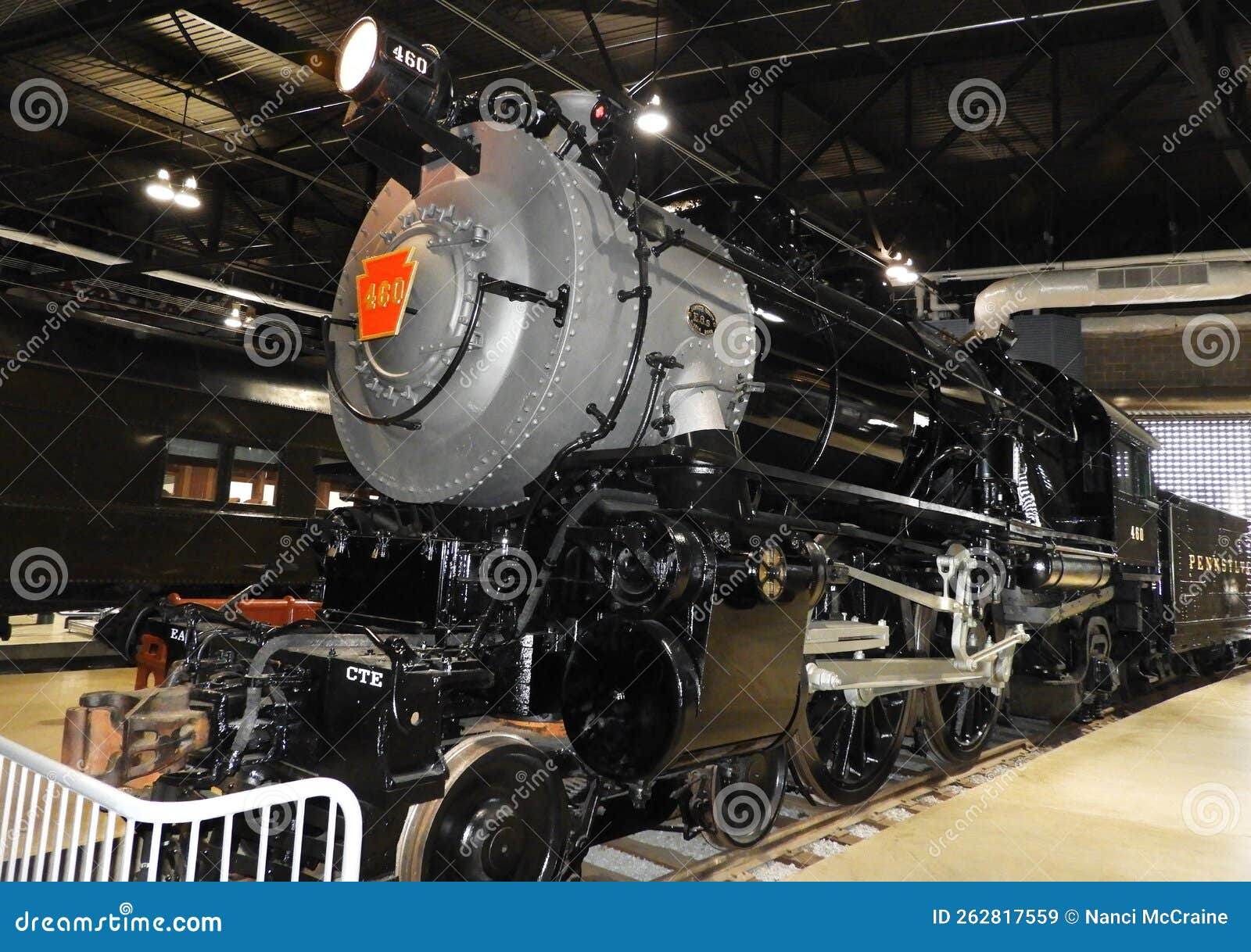 Historic Steam Train Locomotive Engine 460 in RR Museum Editorial Stock ...