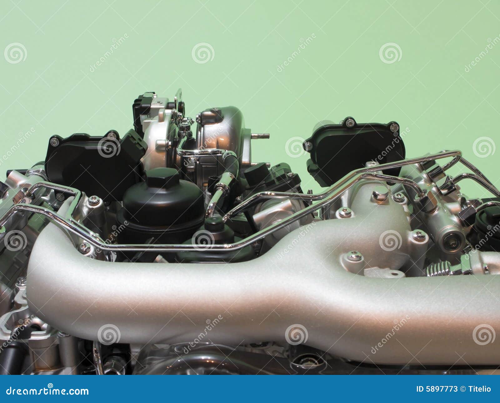 Engine stock image. Image of industry, drive, truck, green - 5897773