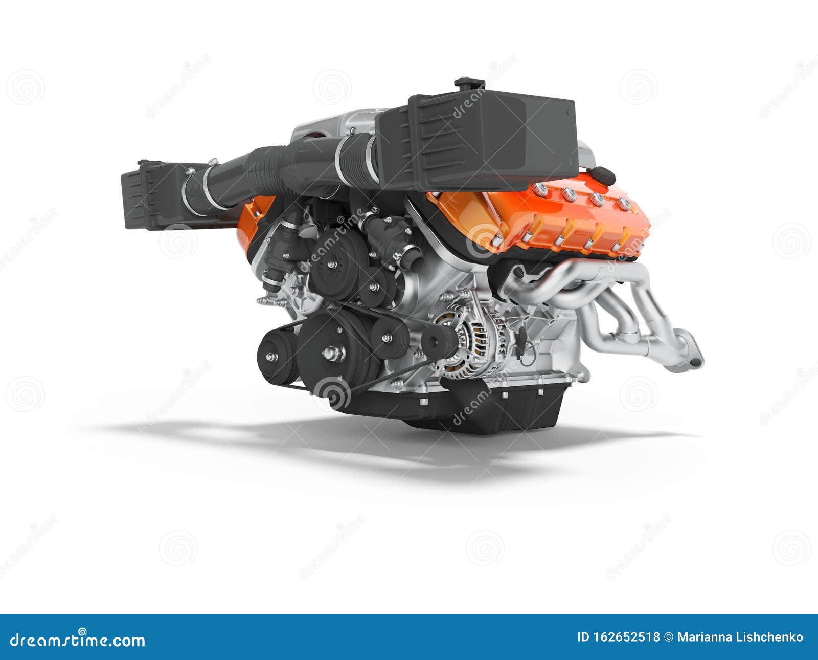 Engine For An Air Cooled Car With Generator On The Cables 3D Render On ...