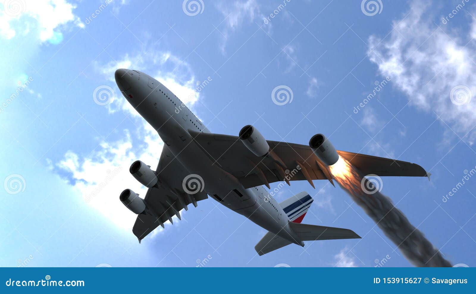 Aircraft With Smoke Royalty-Free Stock Photography | CartoonDealer.com ...
