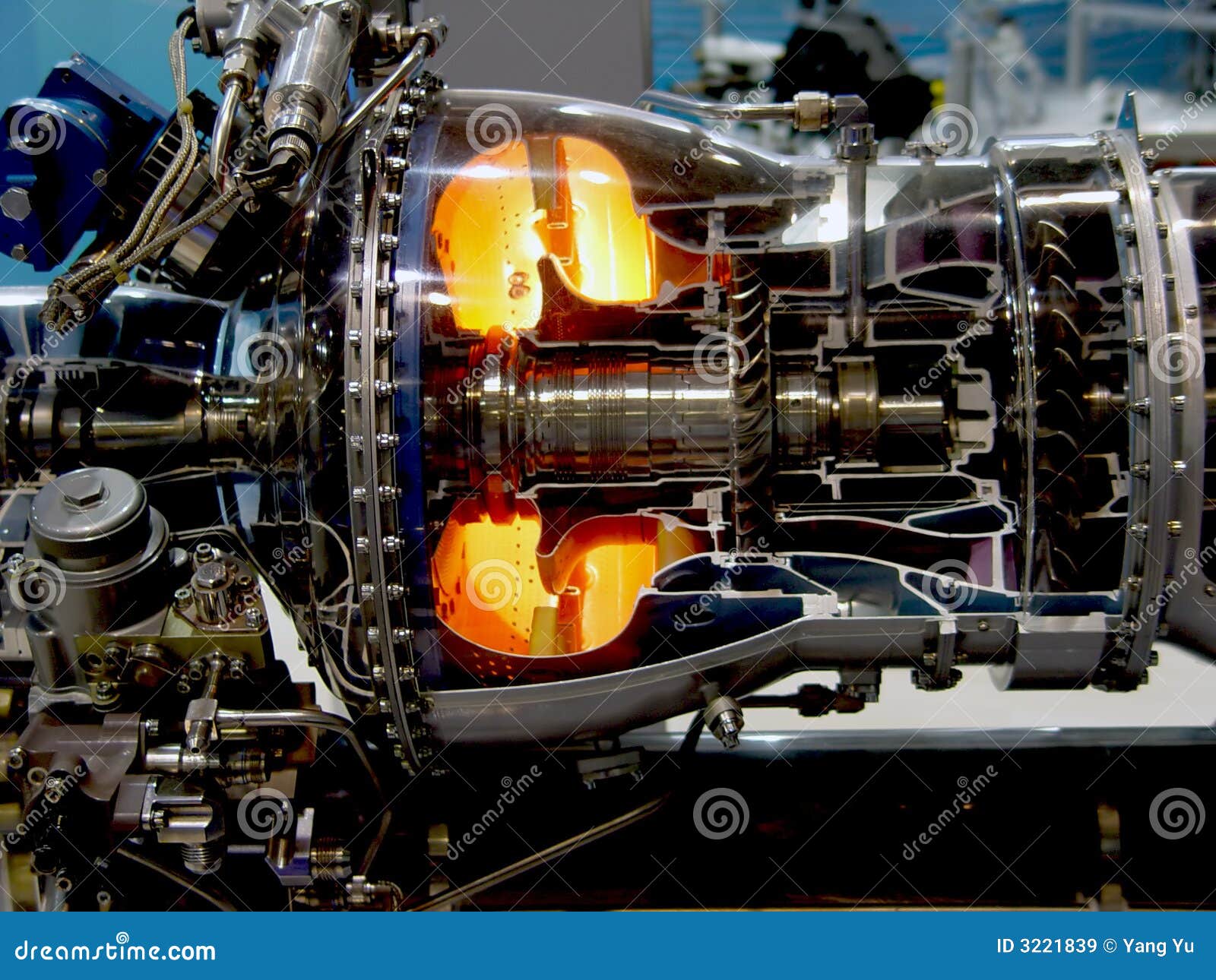 The engine of airplane stock image. Image of horsepower - 3221839