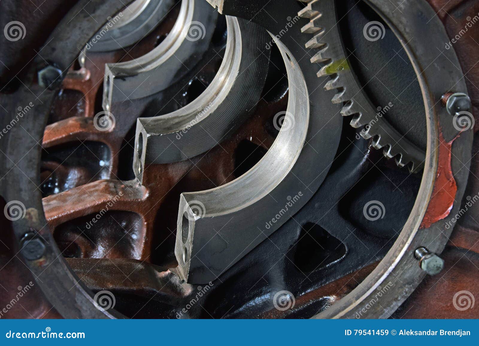 The Engine for Axle and for Pistons Stock Image - Image of holes ...