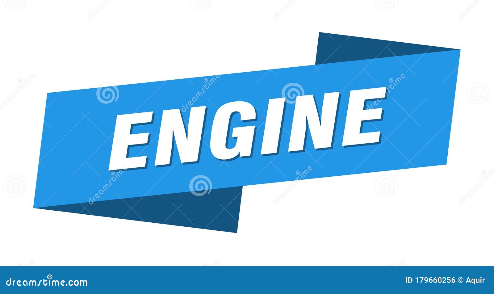Engine Banner Template. Engine Ribbon Label Stock Vector - Illustration ...