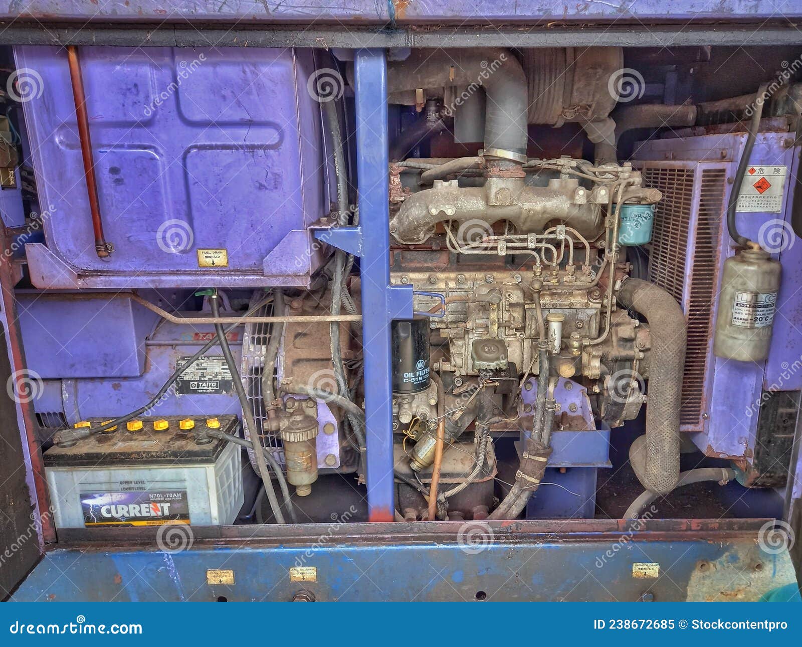 Engine Bay of 45kva Diesel Powered Industrial Generator for Producing ...