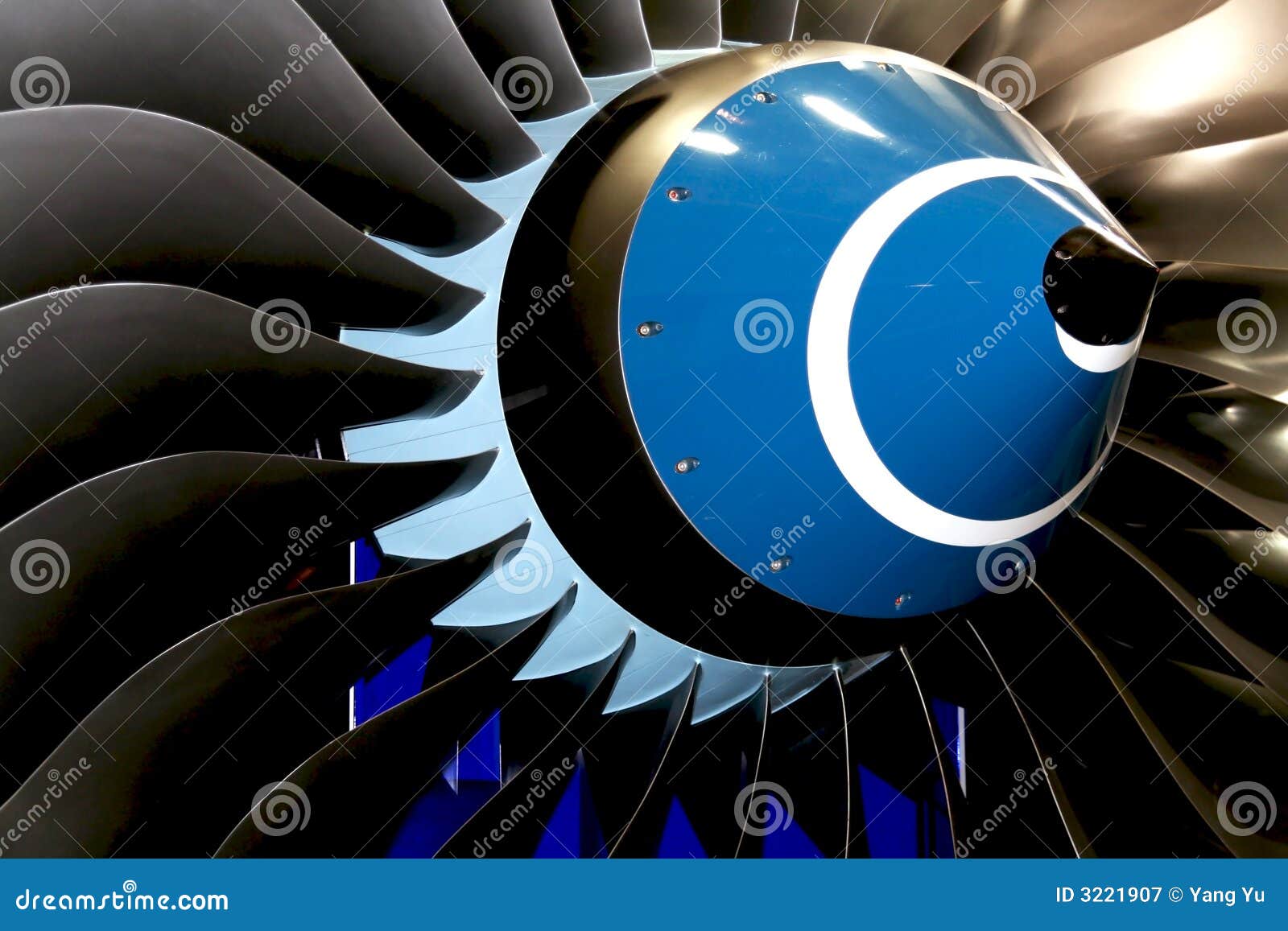The Blades Of A Turbofan Jet Engine Royalty-Free Stock Photo ...