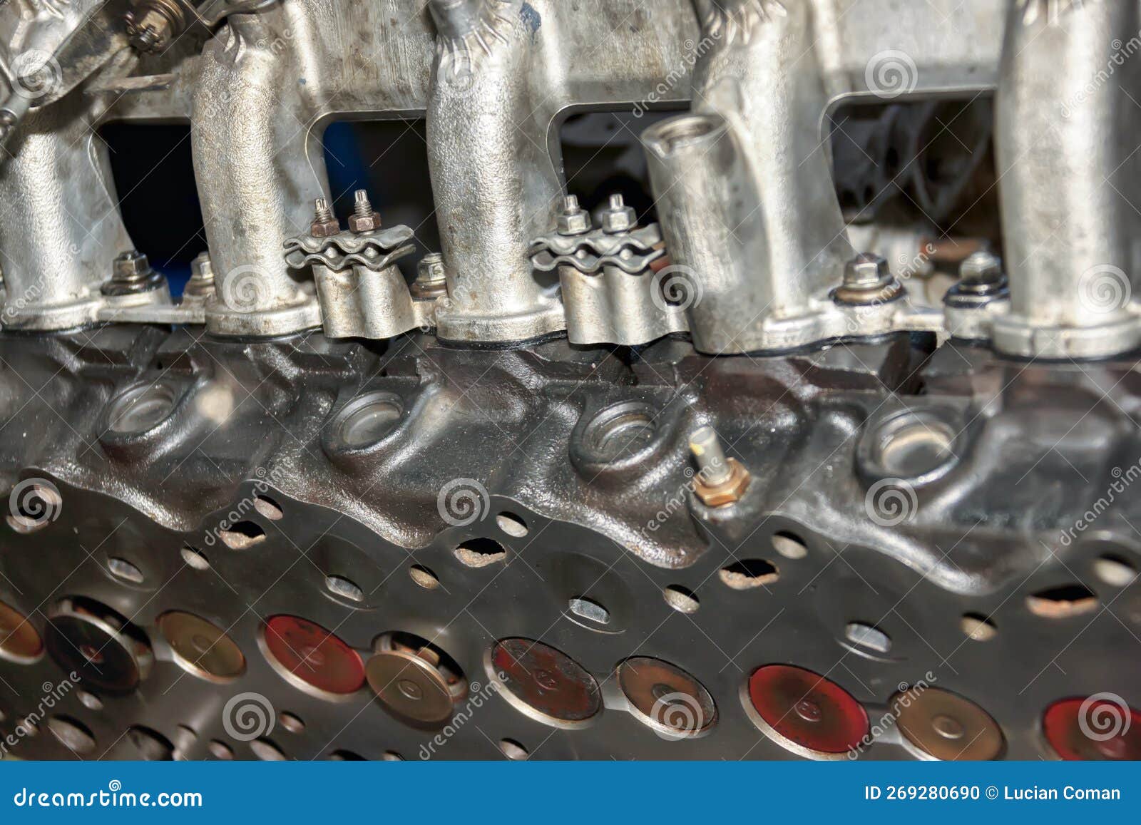 Engine block stock photo. Image of cylinder, start, servicing - 269280690