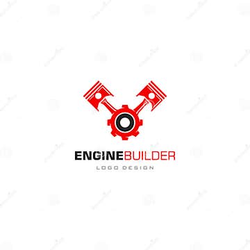 Engine Builder Gear Logo Template Stock Vector - Illustration of auto ...