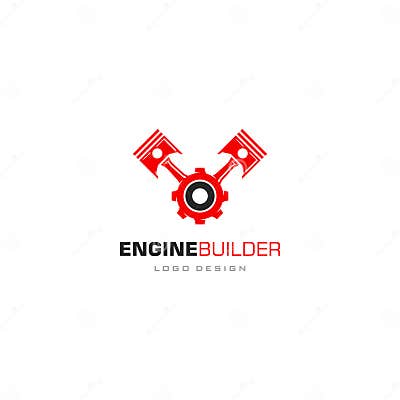 Engine Builder Gear Logo Template Stock Vector - Illustration of auto ...