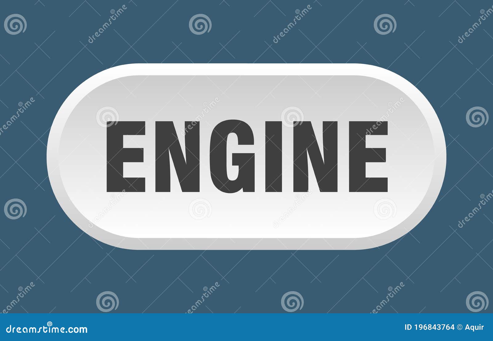 Engine button stock vector. Illustration of label, engine - 196843764