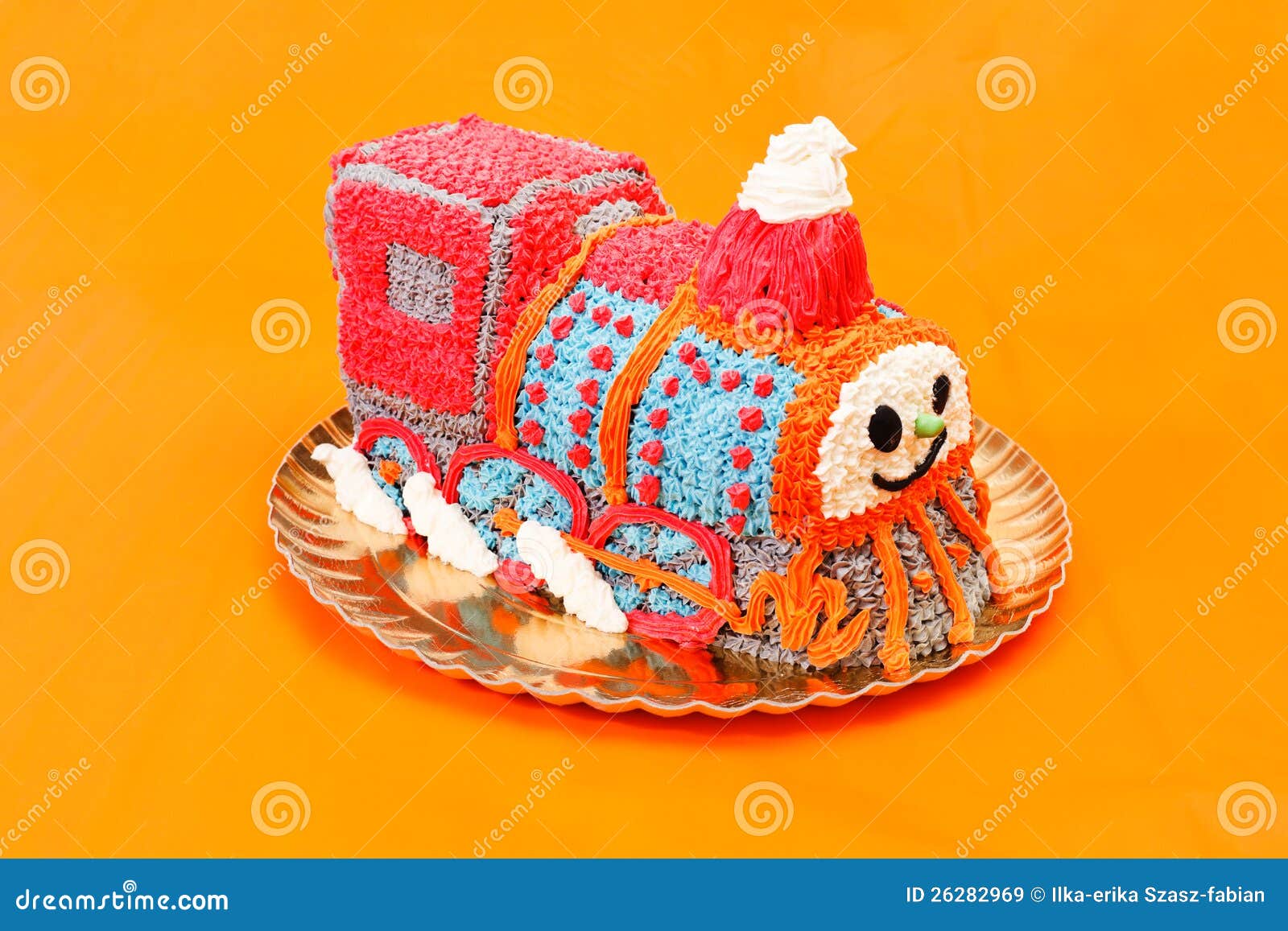 Engine cake stock image. Image of decorated, childhood - 26282969