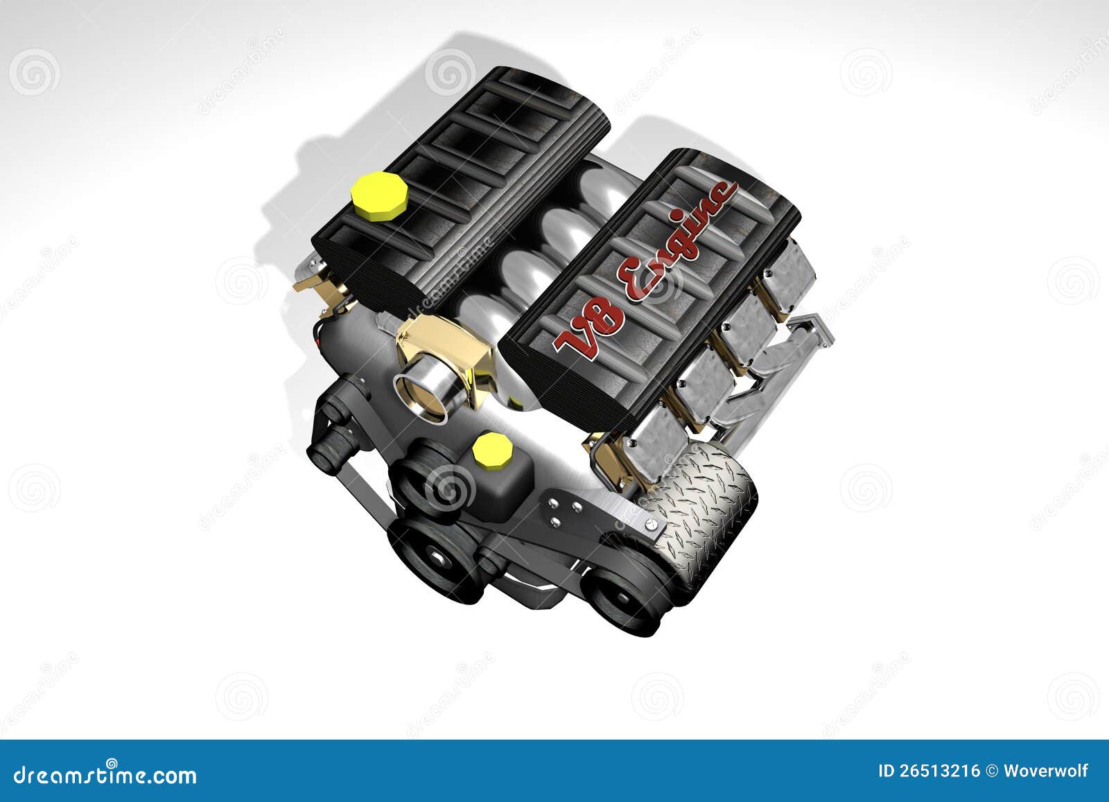 Engine car V8 stock illustration. Illustration of valve - 26513216