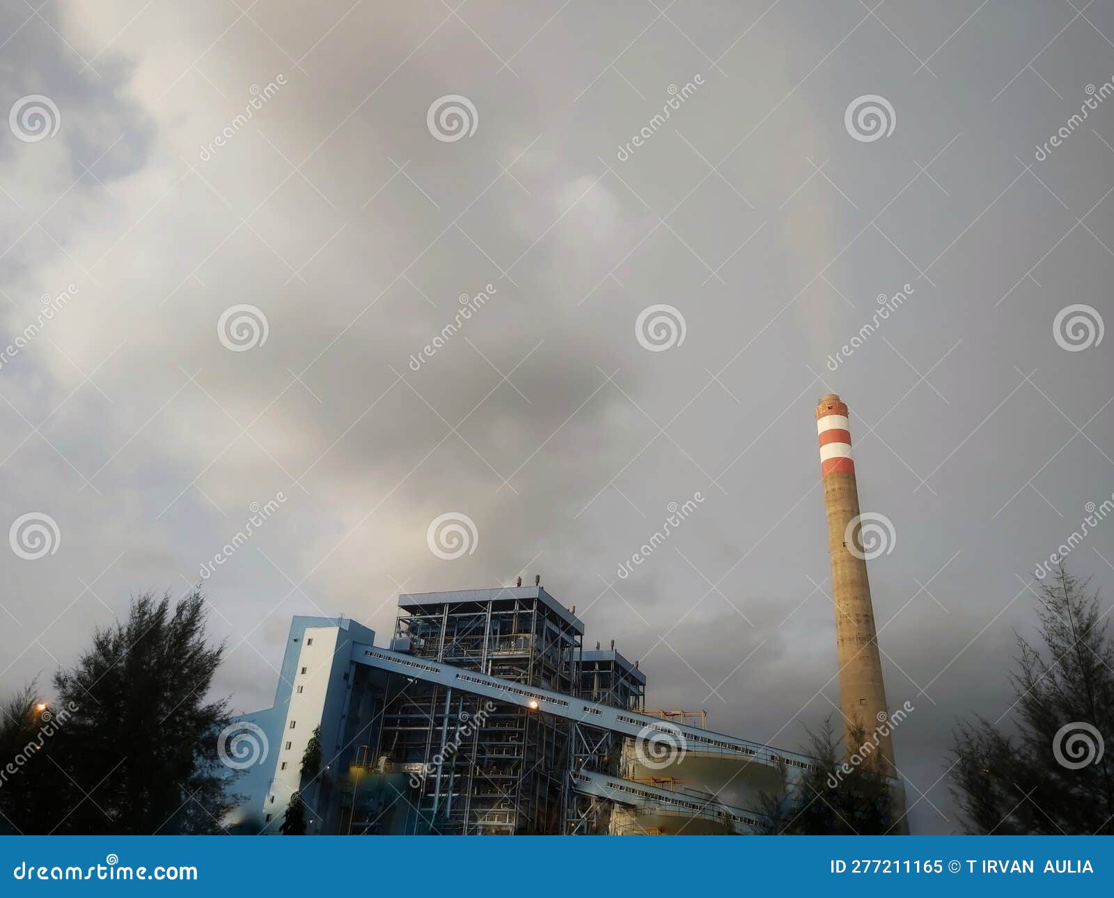 Engine and Chimney of Steam Power Plant in Nagan Raya Stock Image ...
