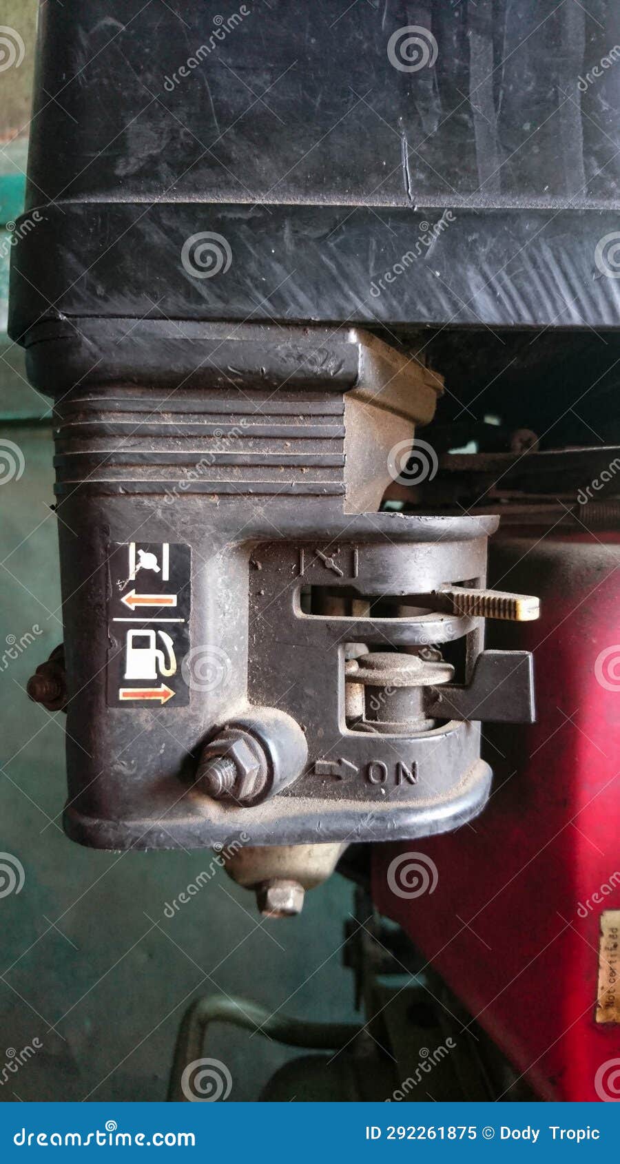 Engine Choke on the Air Compressor Engine Stock Image - Image of ...