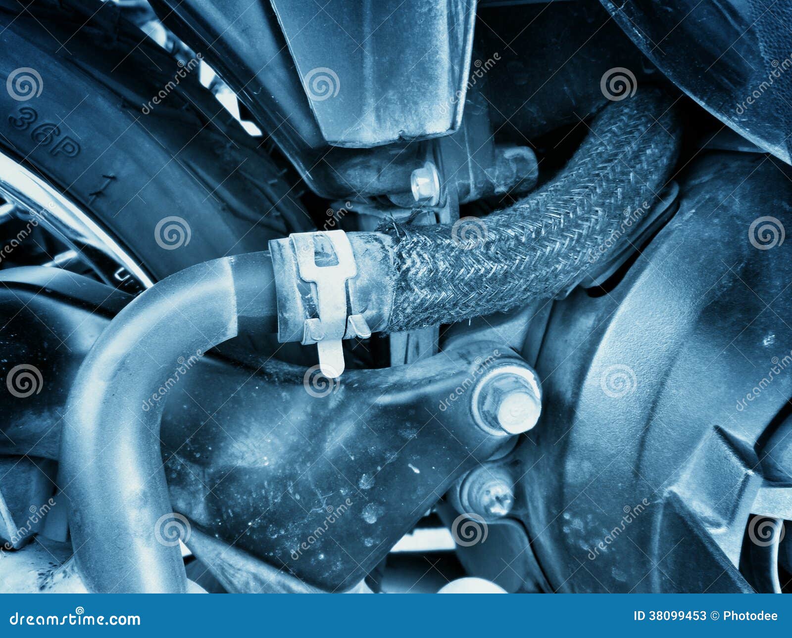 Engine compartment stock image. Image of automobile, metal - 38099453