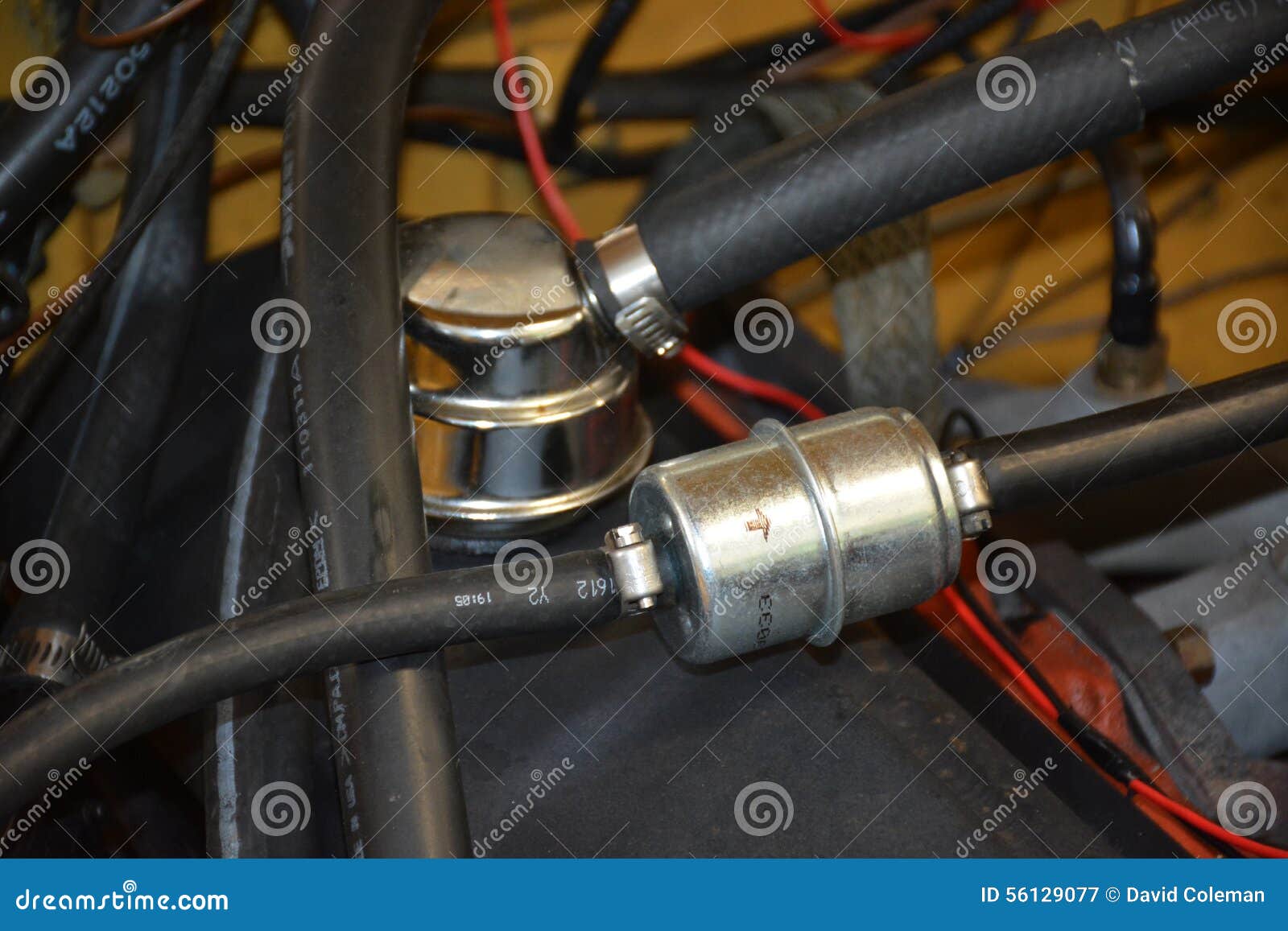 Engine compartment detail stock image. Image of compartment - 56129077