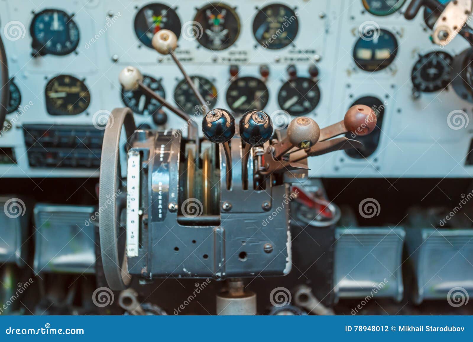 Engine Controls And Other Devices In The Cockpit Royalty-Free Stock ...