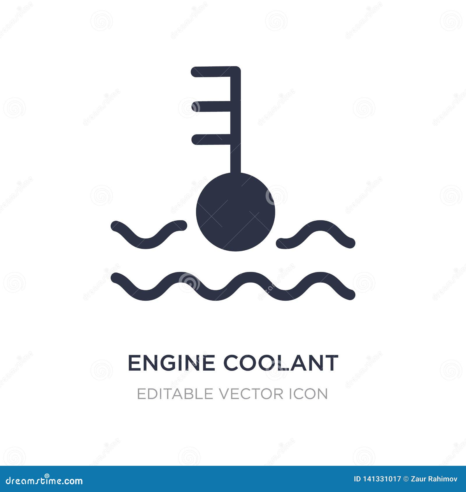 Engine Coolant Icon On White Background. Simple Element Illustration ...