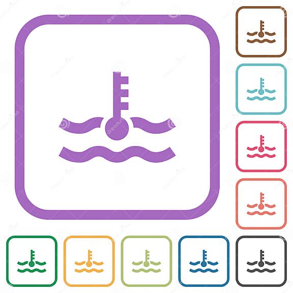 Engine Coolant Temperature Indicator Simple Icons Stock Vector ...