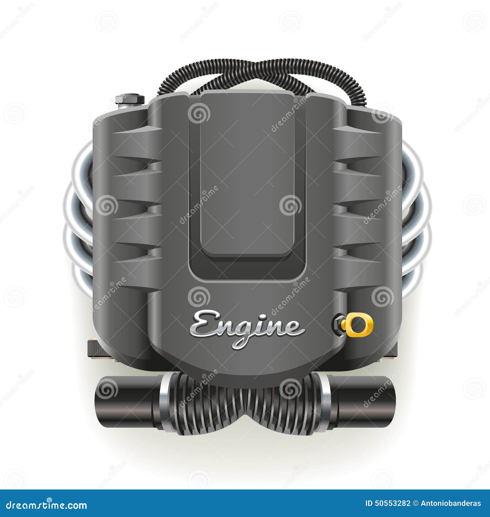Engine with Cover stock vector. Illustration of safety - 50553282