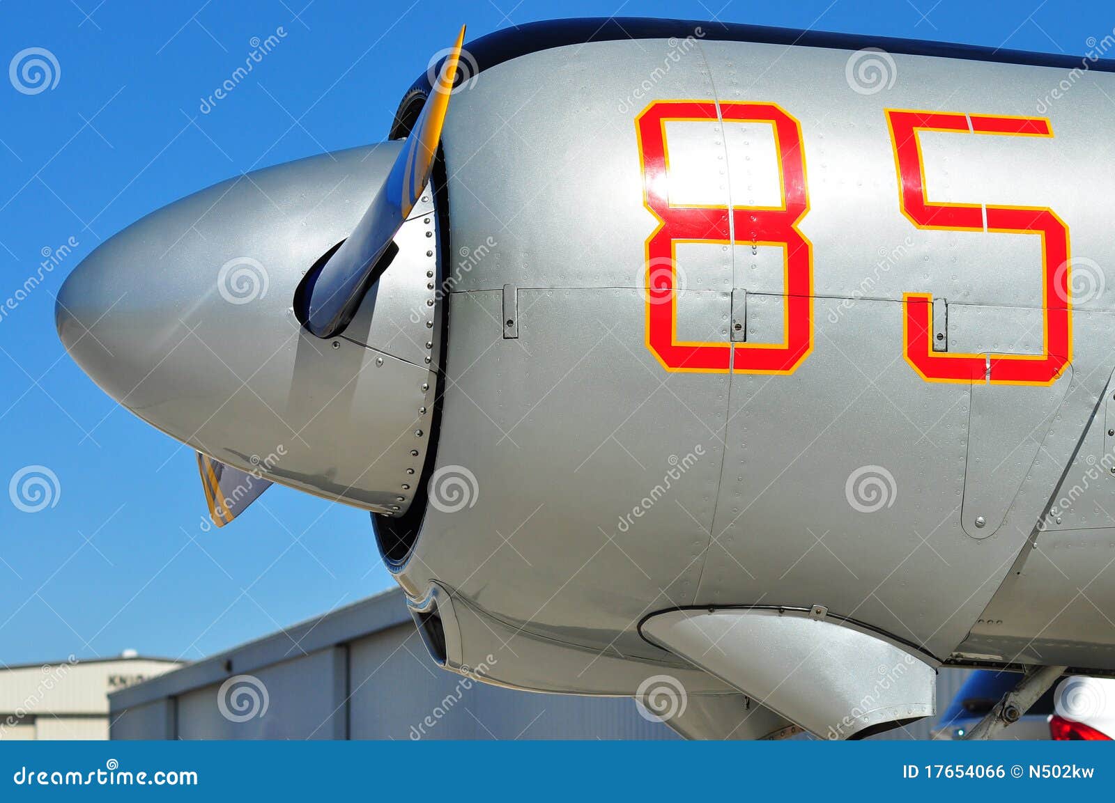 Engine Cowling Prop and Spinner Stock Photo - Image of flight, radial ...