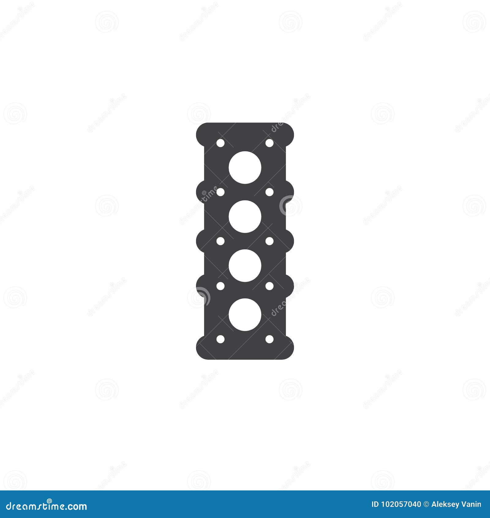 Engine Cylinder Head Icon Vector Stock Vector - Illustration of auto ...